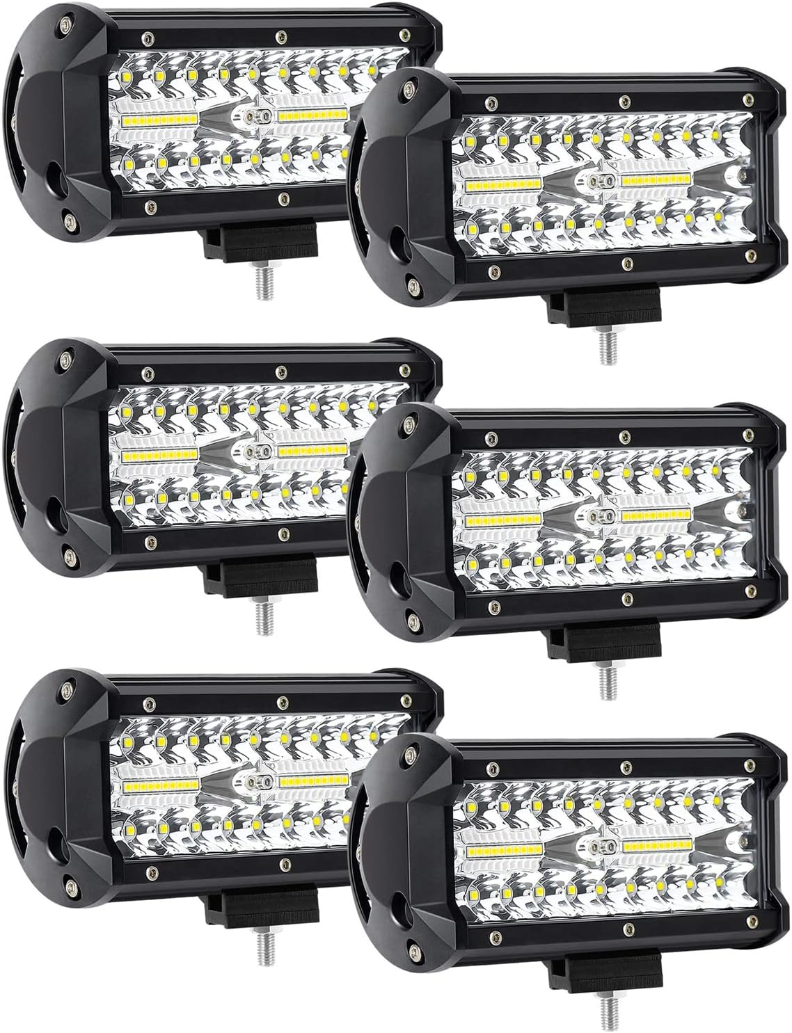 Amazon.com: 8 Pack LED Light Bar 7 Inch 240W 24000lm LED Work Driving ...