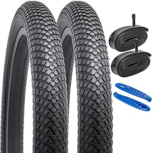 Amazon.com : YUNSCM 2-PCS 20" Bike Tires 20x2.40/62-406 and 20" Bike Tubes Schrader Valve ...