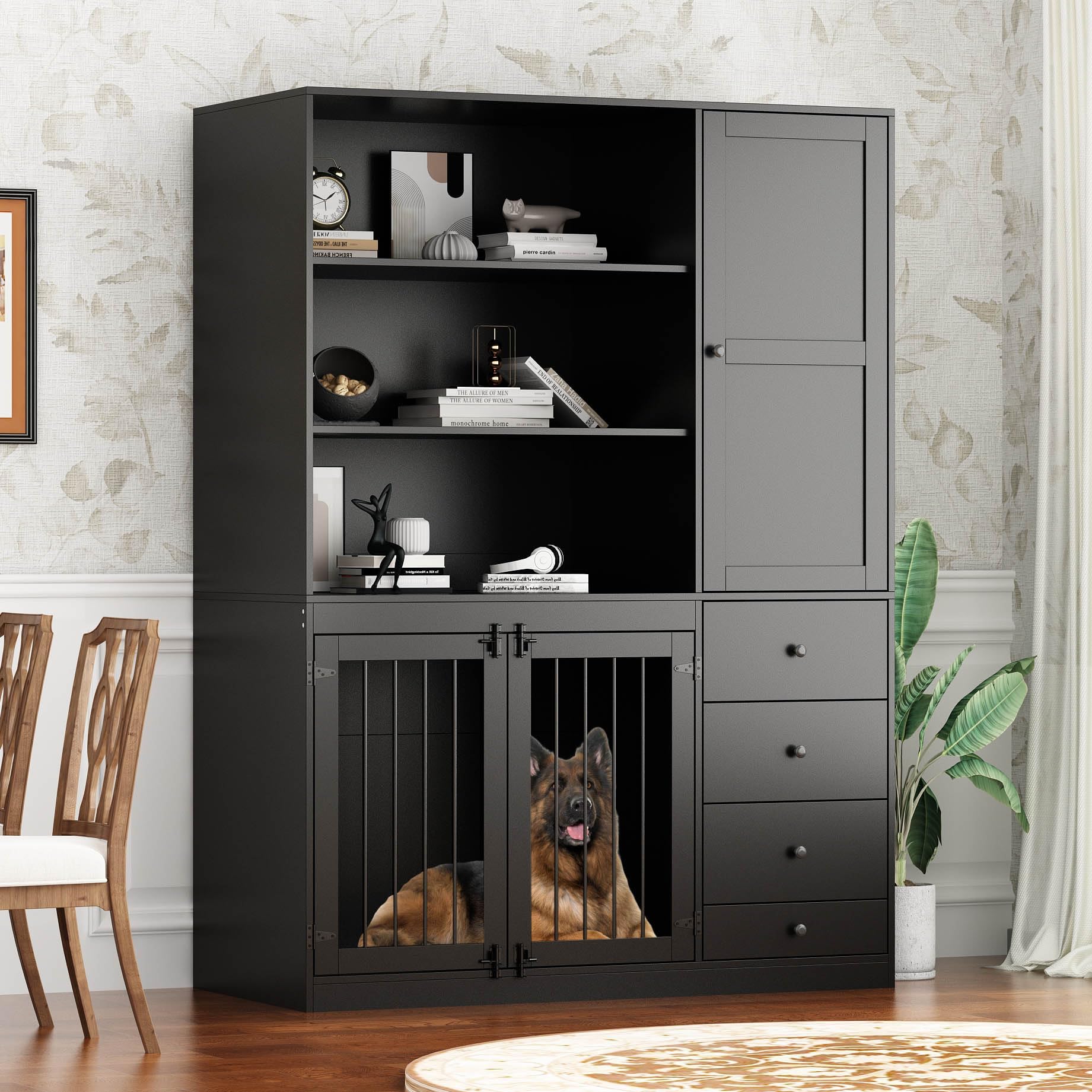 Amazon.com: Lovinouse Large Dog Crate Furniture, 70.9" Tall Indoor ...