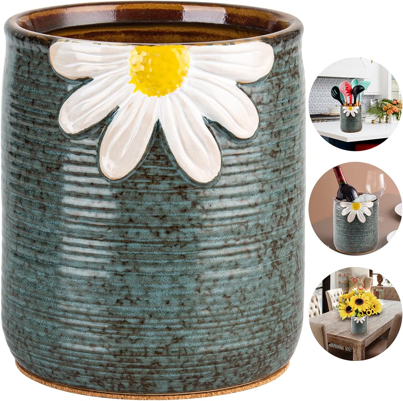 Amazon.com: YIMIFLA Utensil Crocks Extra Large Kitchen Utensil Holder ...