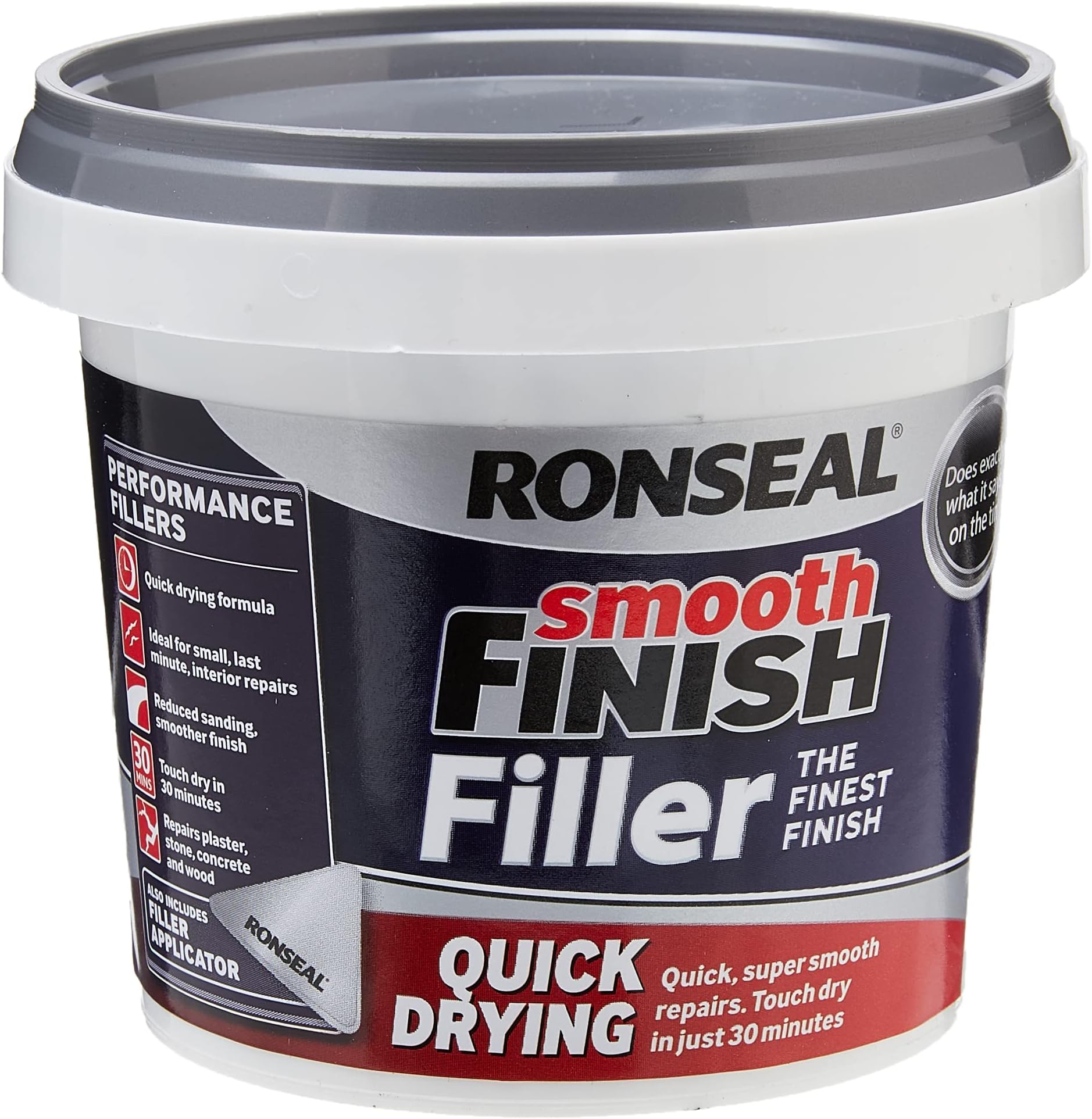 Polycell 20218 1 L Ready Mixed Tub Finishing Skim Polyfilla - Grey ...
