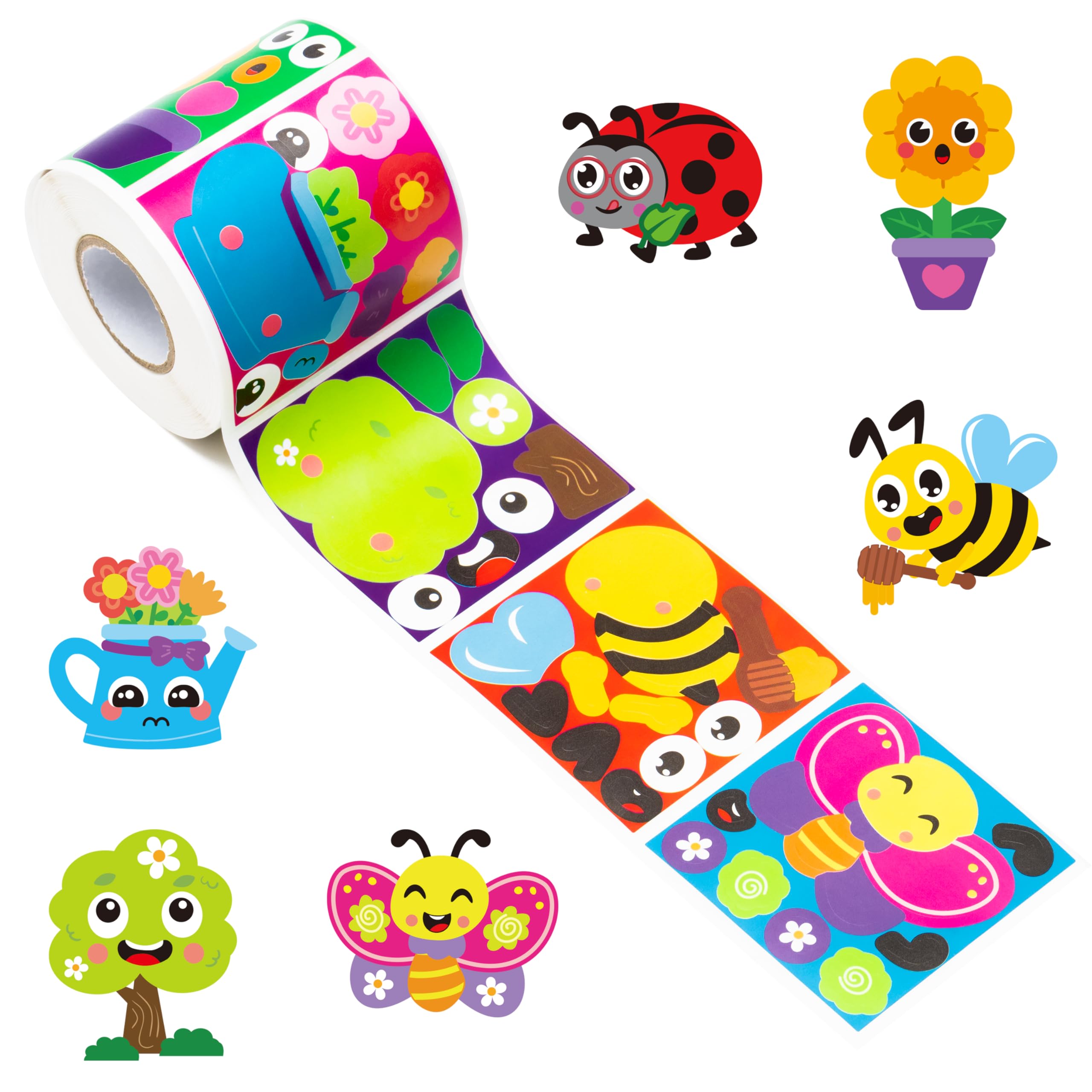 Amazon.com: ANGOLIO Spring Stickers Scene Roll - 300Pcs Back to School ...