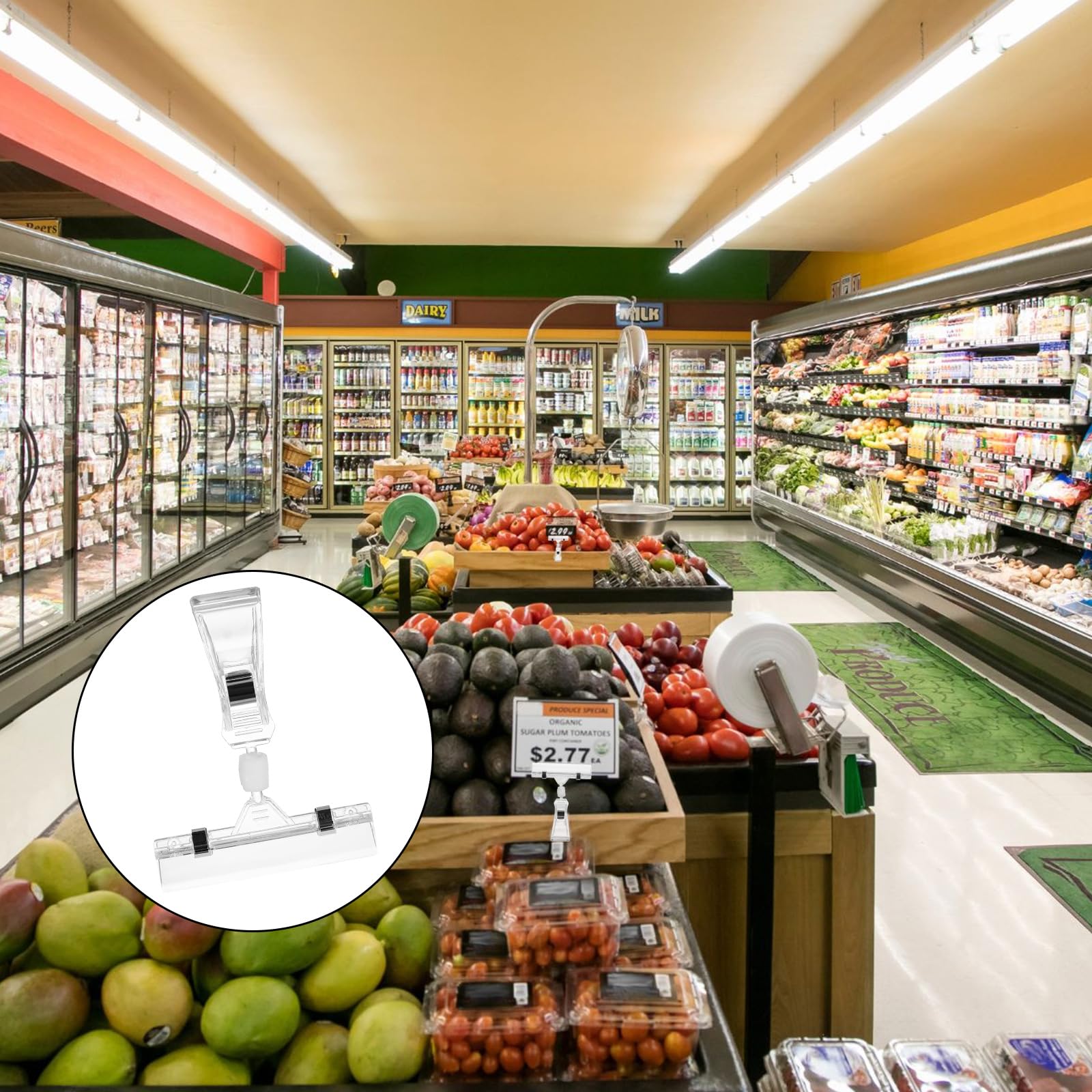 Snapklik.com : 60PCS Sign Clips Plastic Sign Holder On Merchandise ...