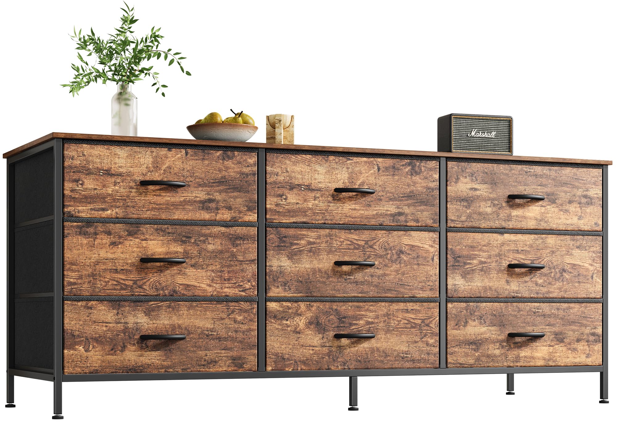 Amazon.com: Huuger 9 Drawer Dresser, 55 Inch Dresser TV Stand for 55 ...