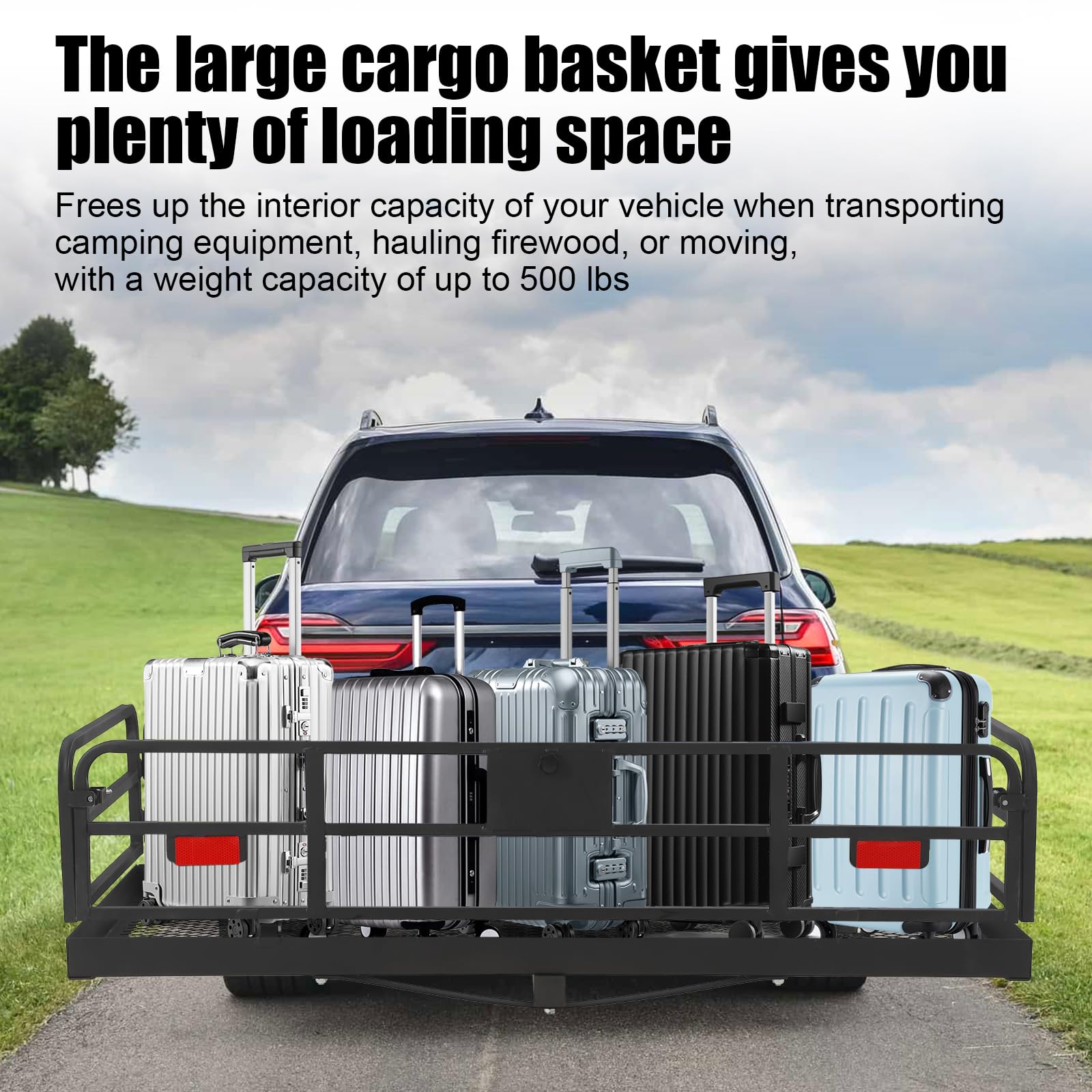 Atv Hitch Carrier Hitch Cargo Best Cargo Baskets 50" L X 22" W X 7" H