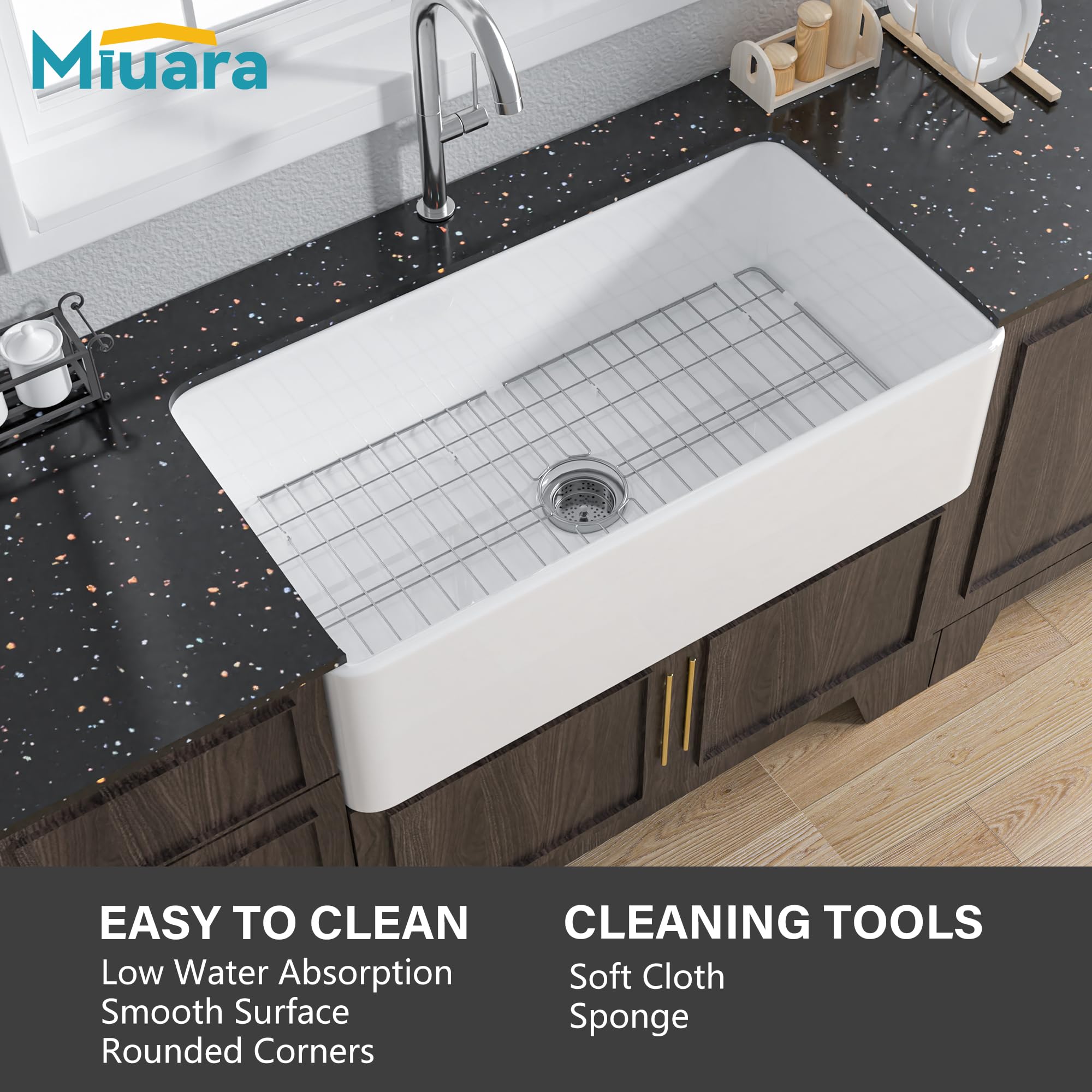 Snapklik.com : Farmhouse Sink 36 Inch - Extra Large Farm Sink 36x18, 9 ...