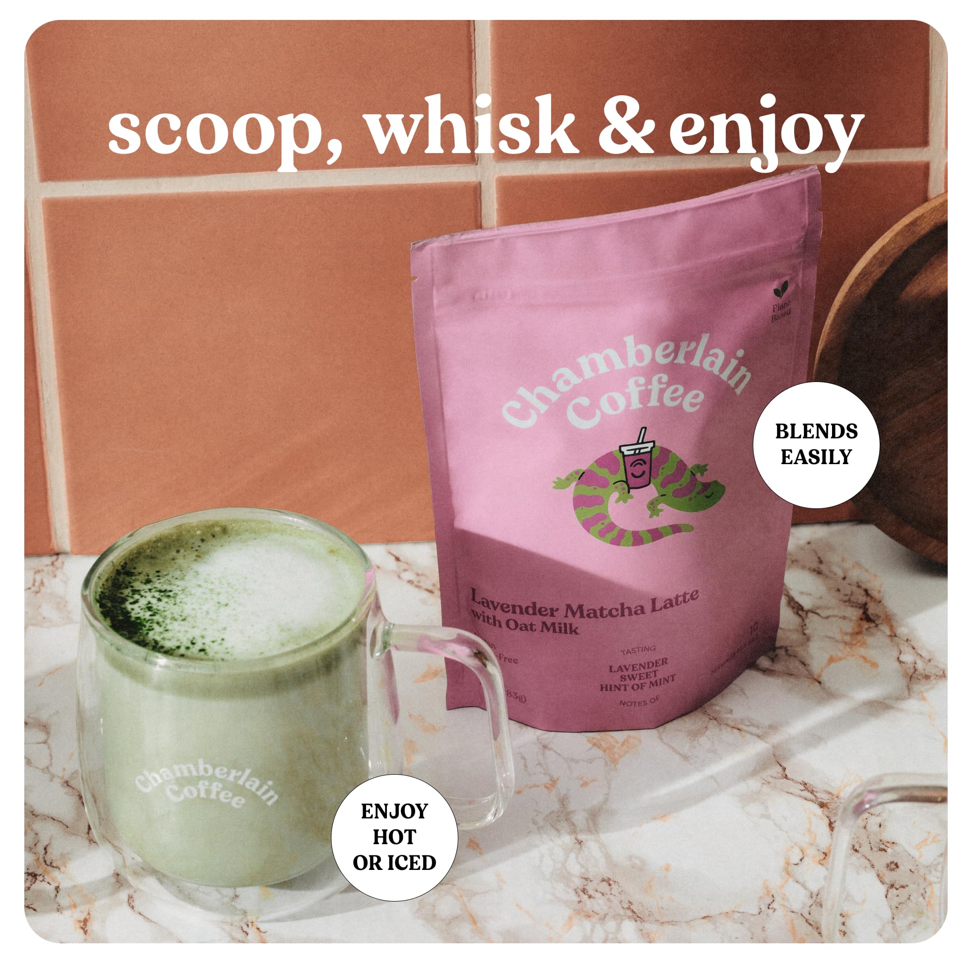 Snapklik.com : Chamberlain Coffee Lavender Matcha Latte Mix - Matcha Latte