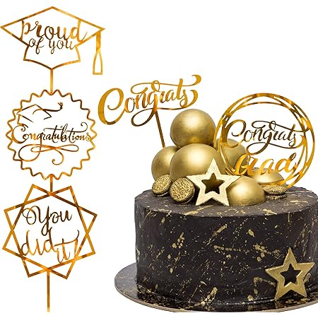 Amazon.com: Graduation Silhouette Grad Cap and Gown Edible Designer ...