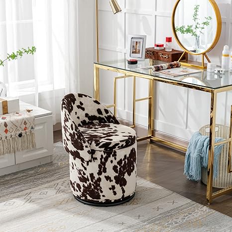 Amazon.com: HEAH-YO Modern Makeup Vanity Stool with Storage, Swivel ...