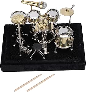 Amazon.com: Mini Drum Model Kit, Retro Mini Drum Set with Display Box ...