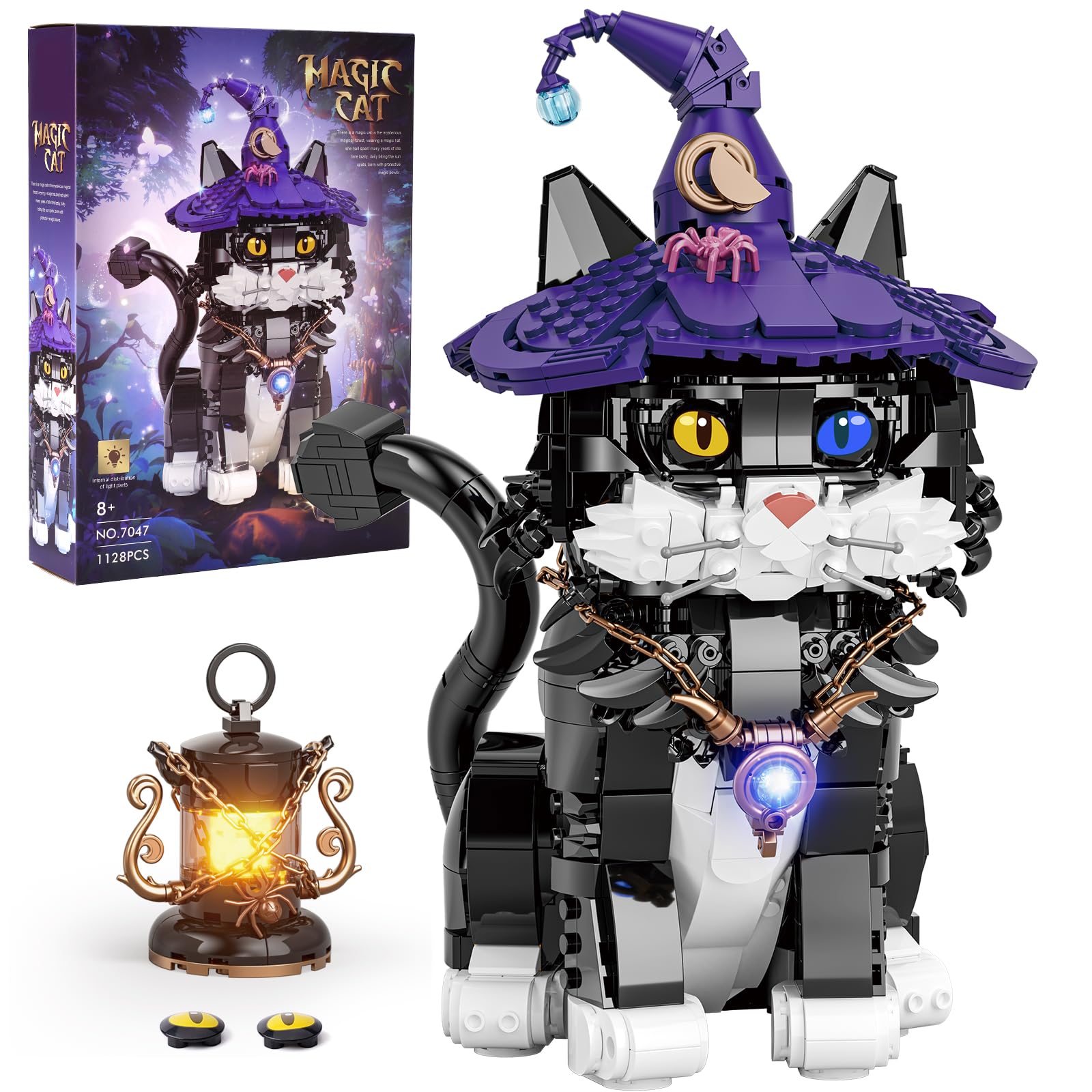 Amazon.com: Ideas Harry Magic Cat Animal Building Set, Compatible with ...