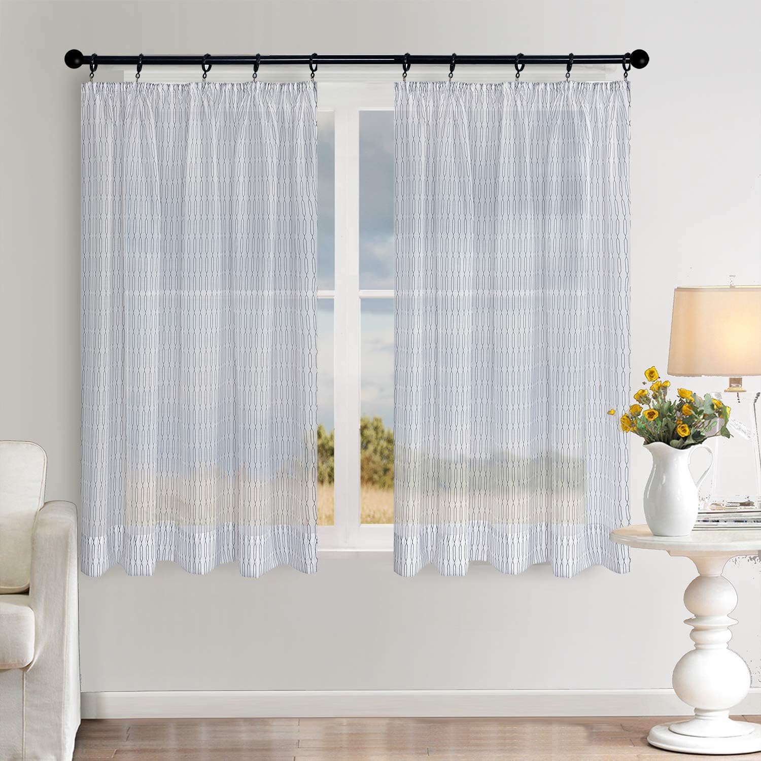 Megachest gathering tape voile curtain(Marriott, W 56" x L 36" (2 ...