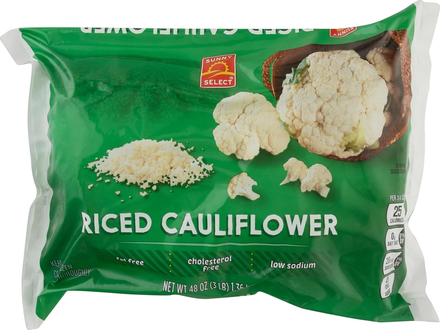 Amazon.com: Sunny Select, Riced Cauliflower, 48 Ounce : Grocery ...