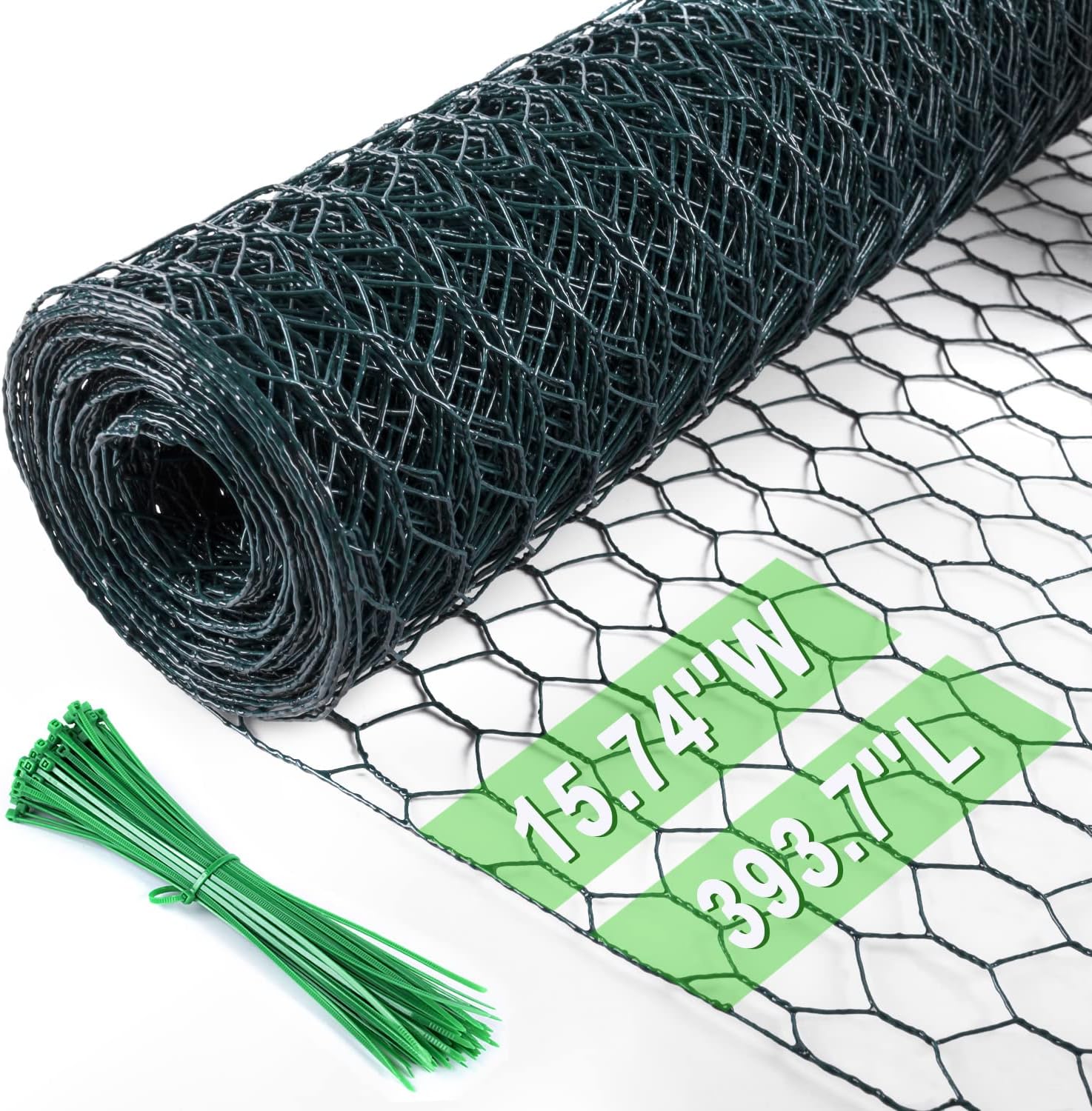Amazon.com: Chicken Wire 15.7 in x 393.7 in Poultry Wire Netting ...