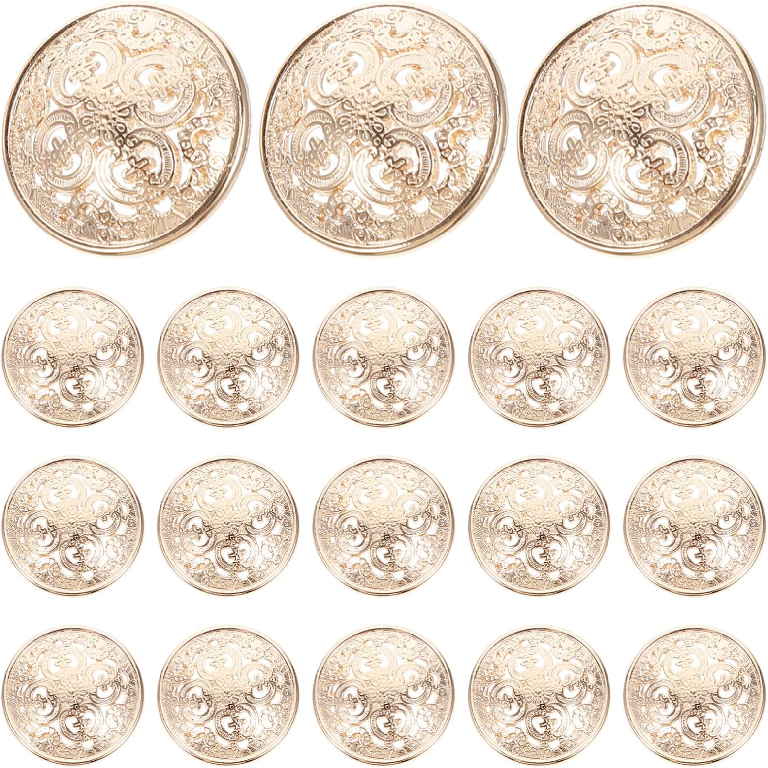 Amazon.com: 30pcs Metal Button for Coat Button for Clothes Hollow ...