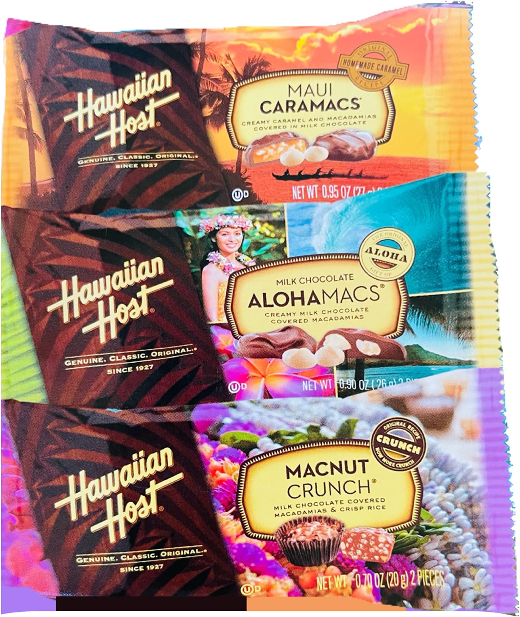Amazon.com: Hawaiian Host Aloha Gems Creamy Milk Chocolate Covered ...