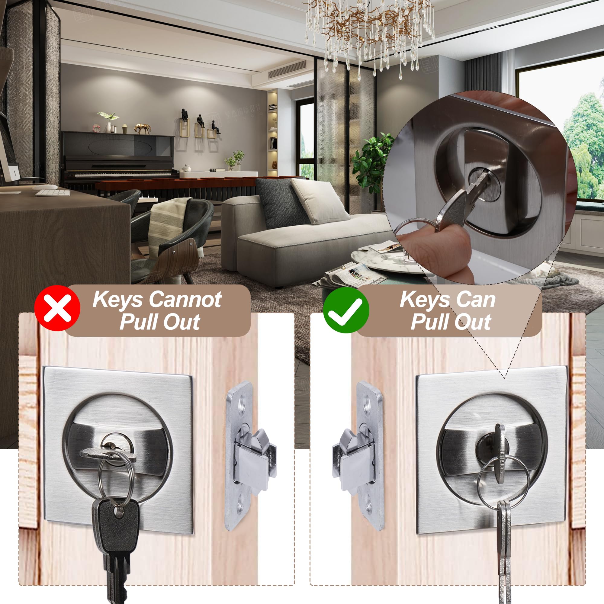 Snapklik.com : Pocket Door Lock, Pocket Door Hardware Square ...