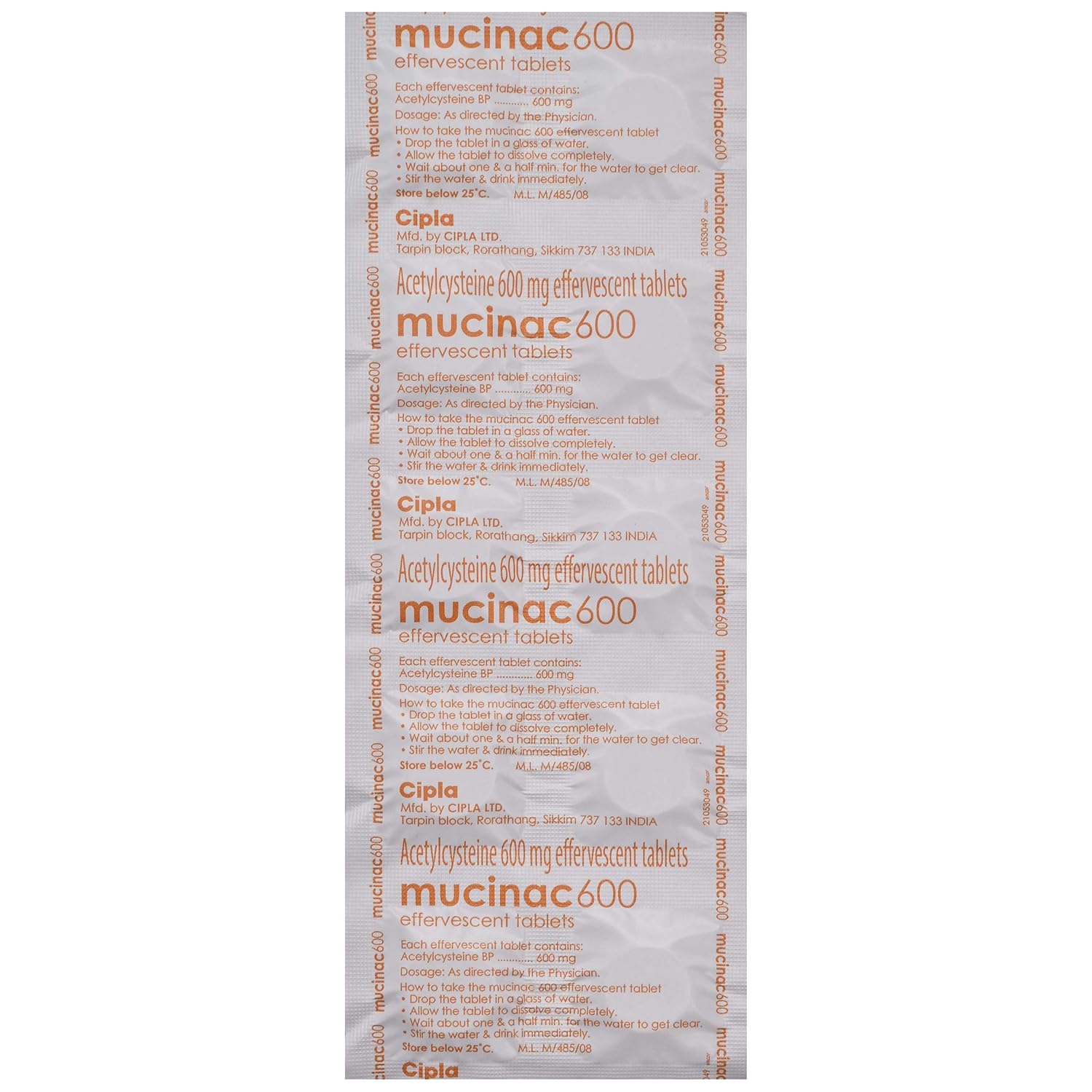 Mucinac 600 - Strip of 10 Tablets : Amazon.in: Health & Personal Care