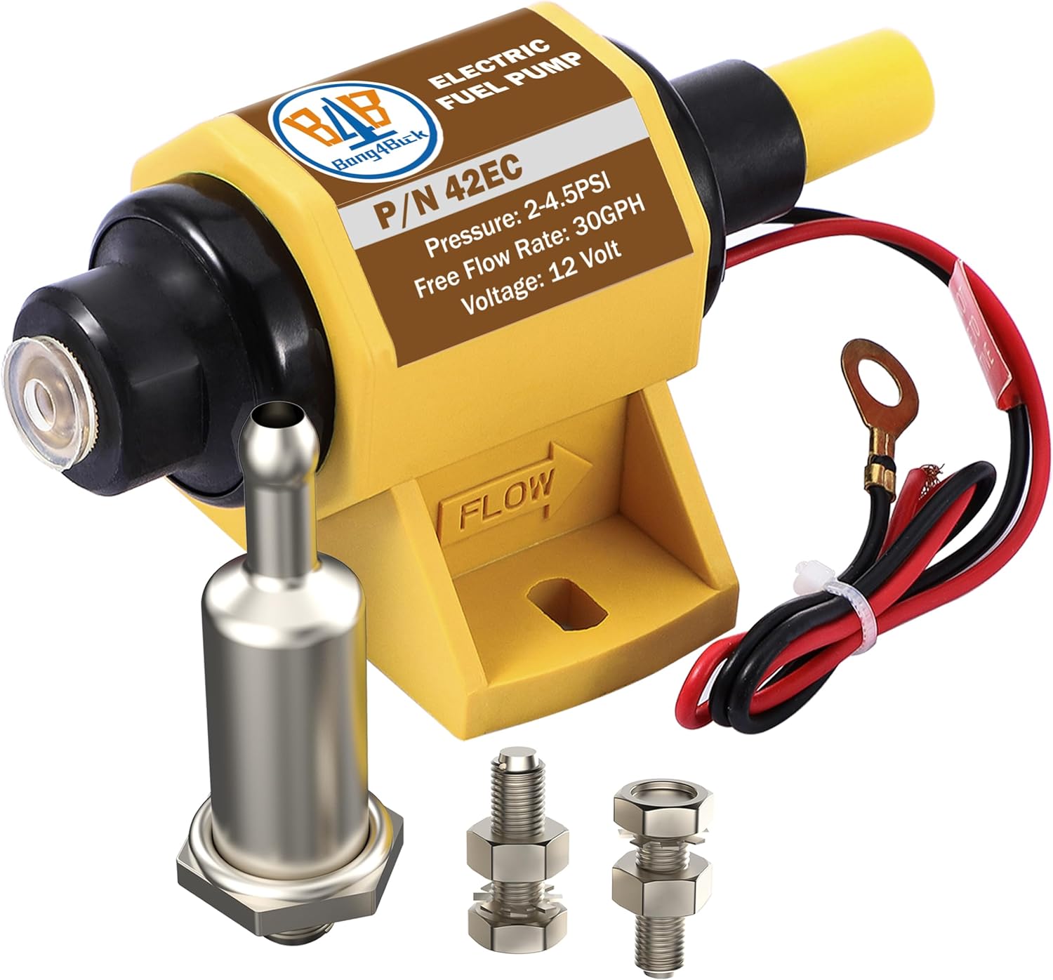 Amazon.com: B4B BANG 4 BUCK E85 Gasoline Pump 12V Universal Electric Fuel Pump 5/16 Inch Inlet ...