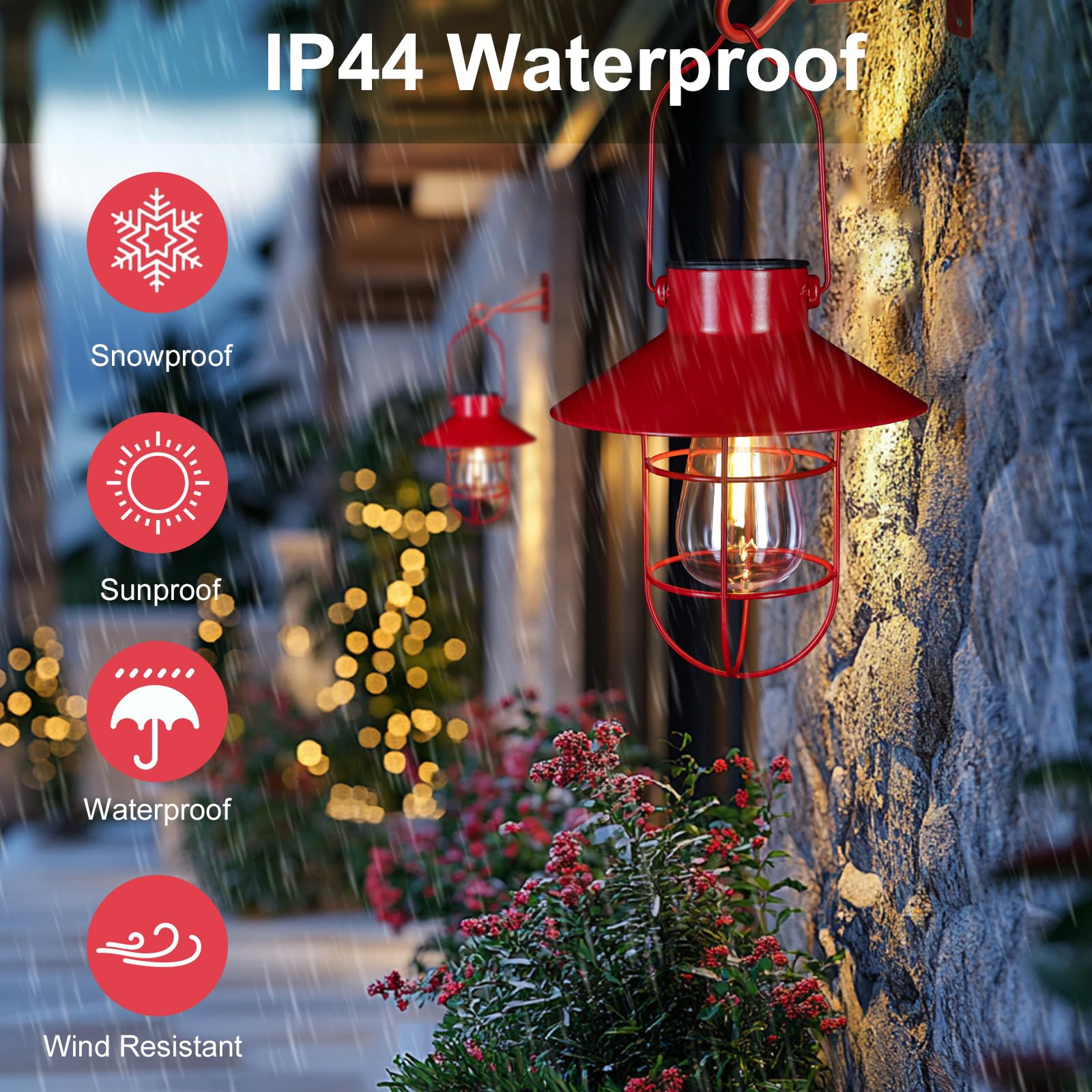 Snapklik.com : Solar Lanterns Outdoor Christmas Metal Solar Powered ...