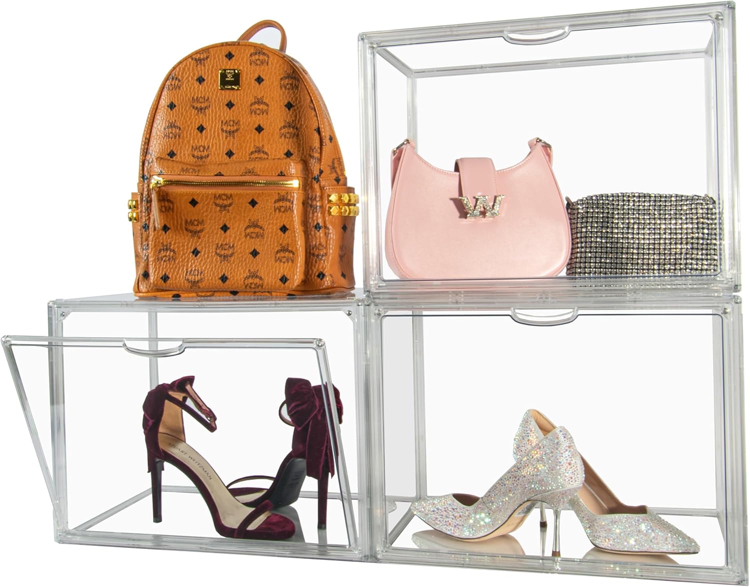 Amazon.com: LUXELIFE Elegant Acrylic Organizer Containers – Crystal ...