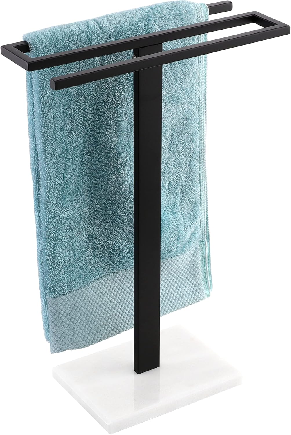 KES Towel Rack Stand for Bathroom, Black Hand Towel Holder Stand ...