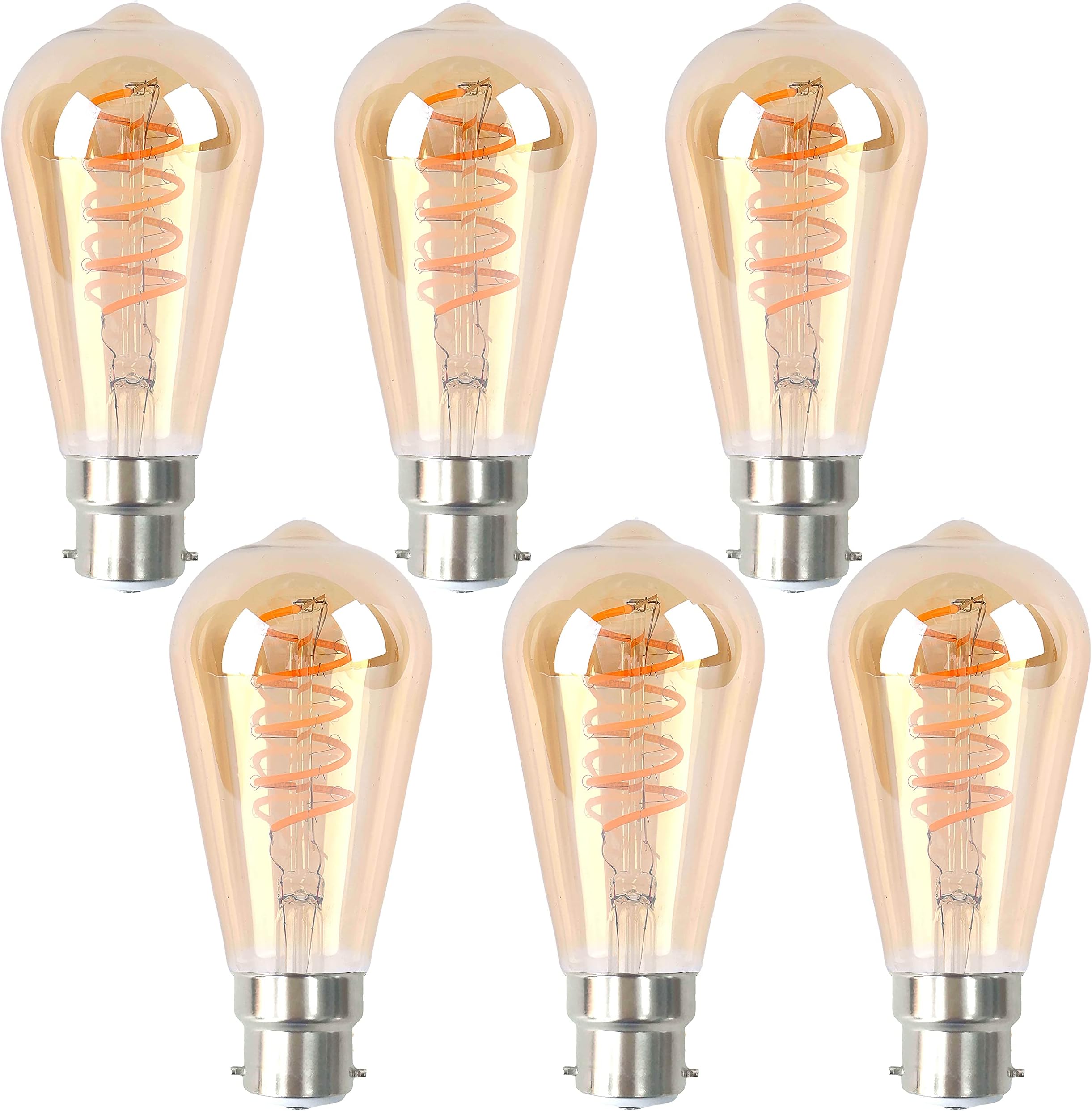SD LUX B22 BC LED Bulbs Sprial Vintage Filament Led Light Bulbs,ST64 ...