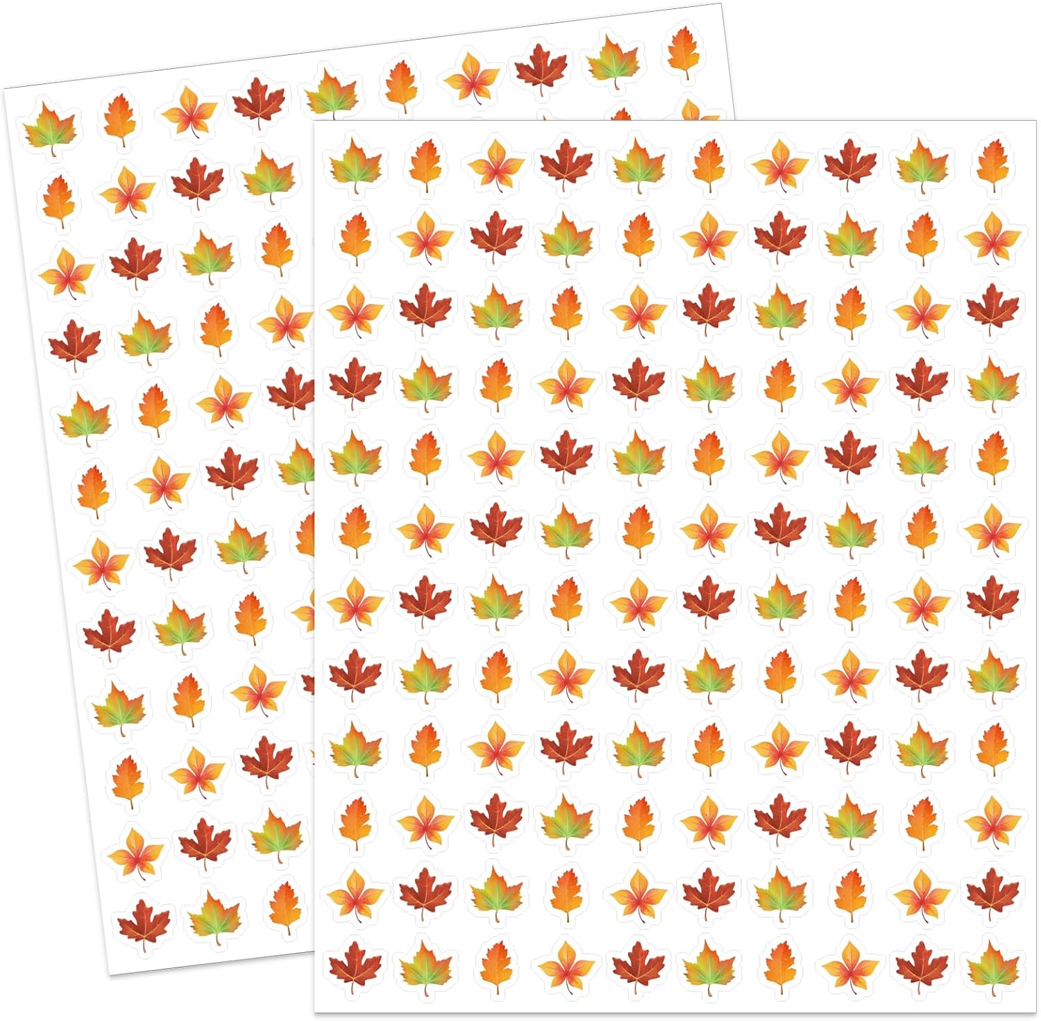 Amazon.com: JarThenaAMCS 2400Pcs Fall Mini Sticker Brown Orange Leaves ...
