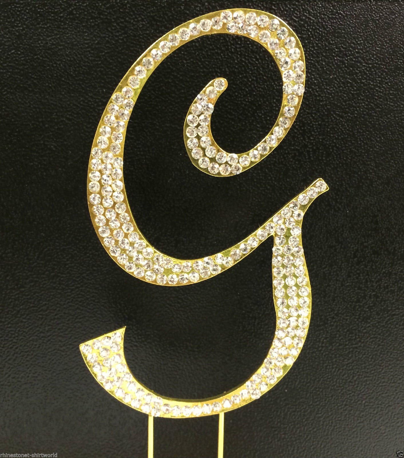 Amazon.com: Swarovski Rhinestone Crystal Monogram Wedding Cake Topper ...