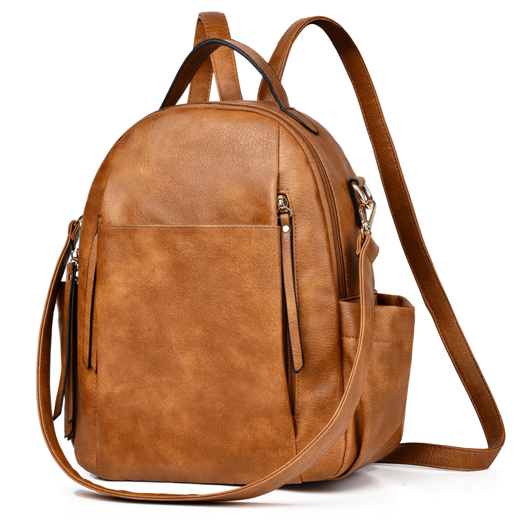 Amazon.com: Dora & Liz Small Leather Backpack Purse for Women, Fashion ...