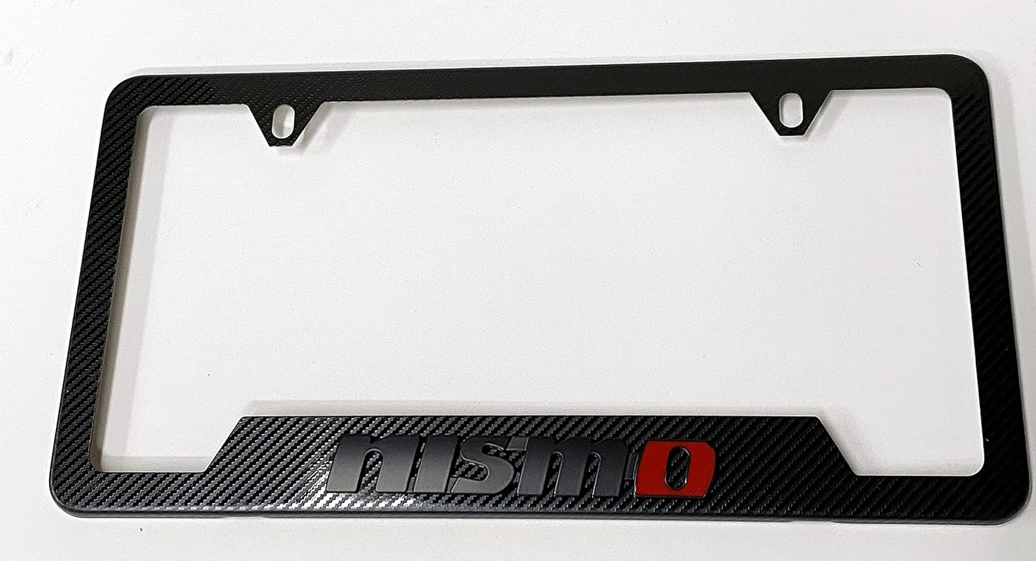 Amazon.com: Carbon Fiber 3D NISMO Emblem Car Auto License Plate Frame ...
