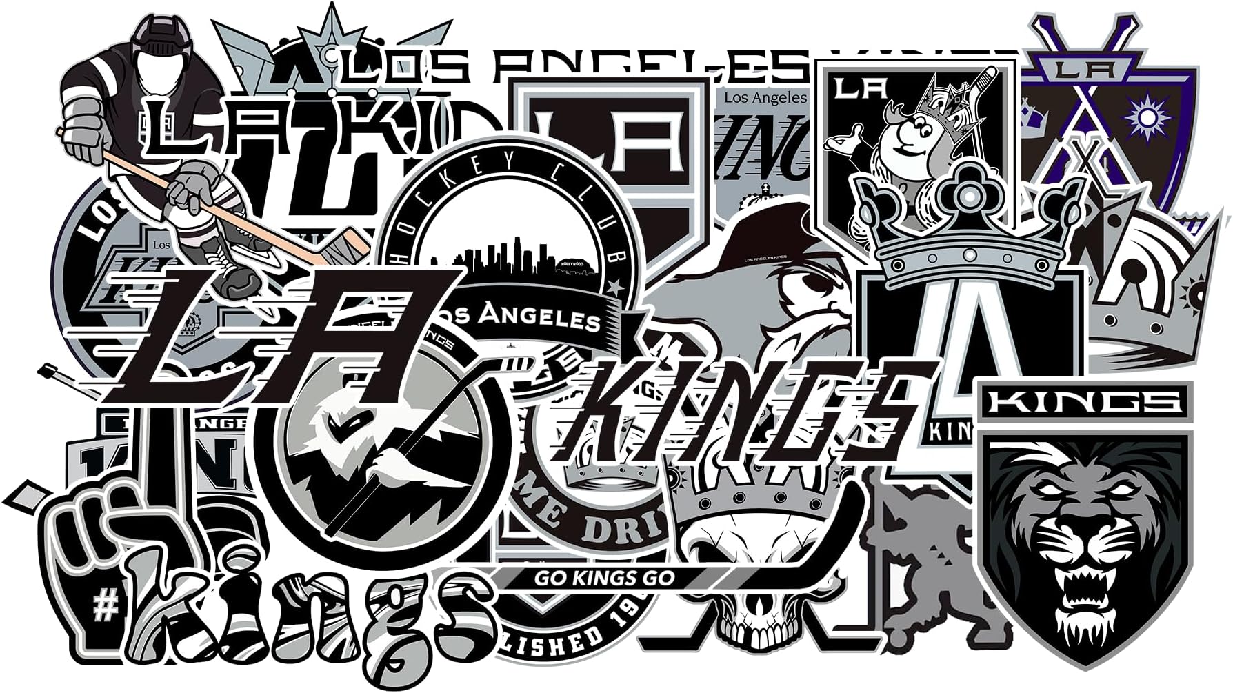 Amazon.com: 25 PCS Los Angeles American Kings Hockey Stickers for Water ...
