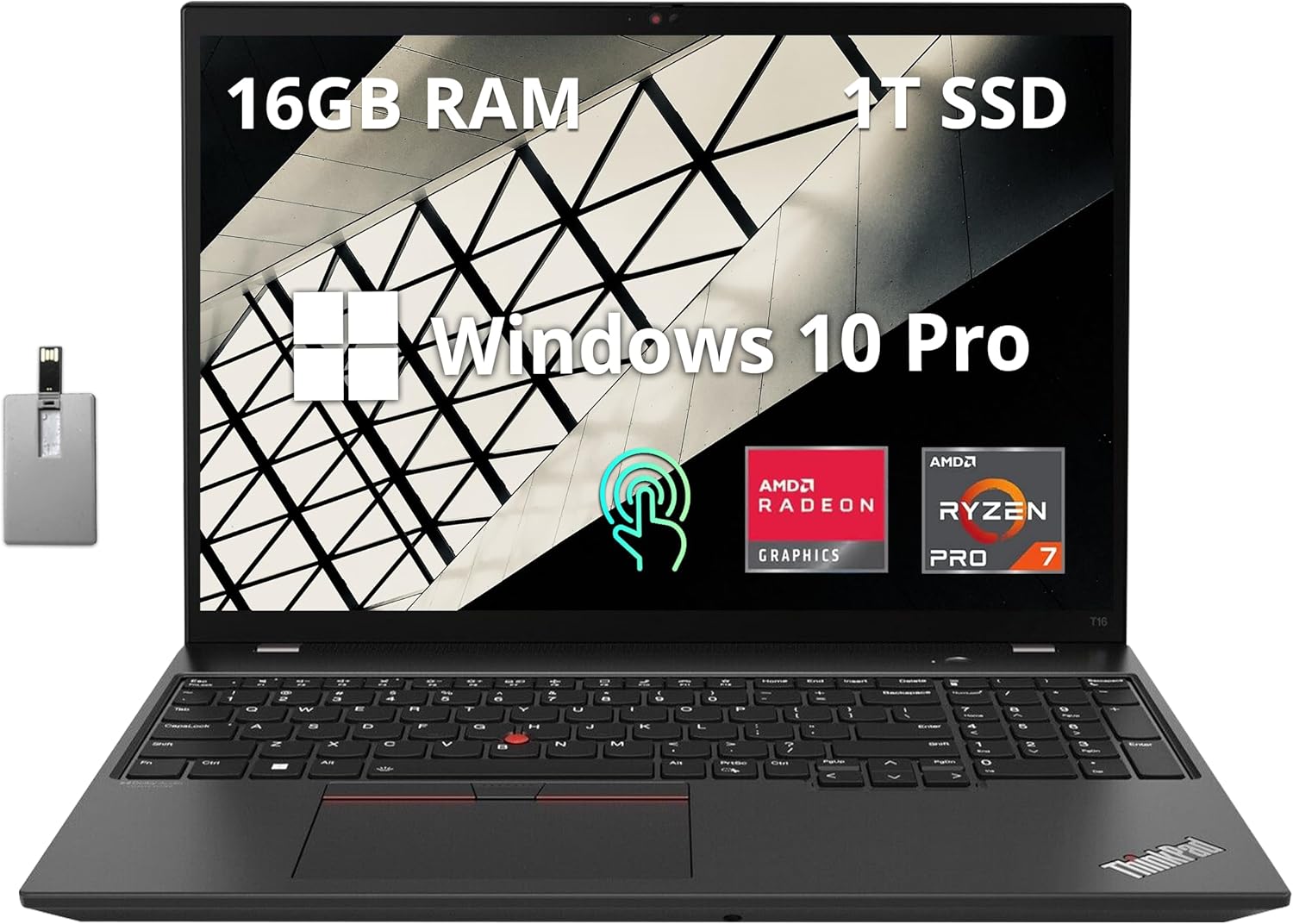 Amazon.com: Lenovo ThinkPad T16 16” WUXGA Touchscreen Business Laptop ...