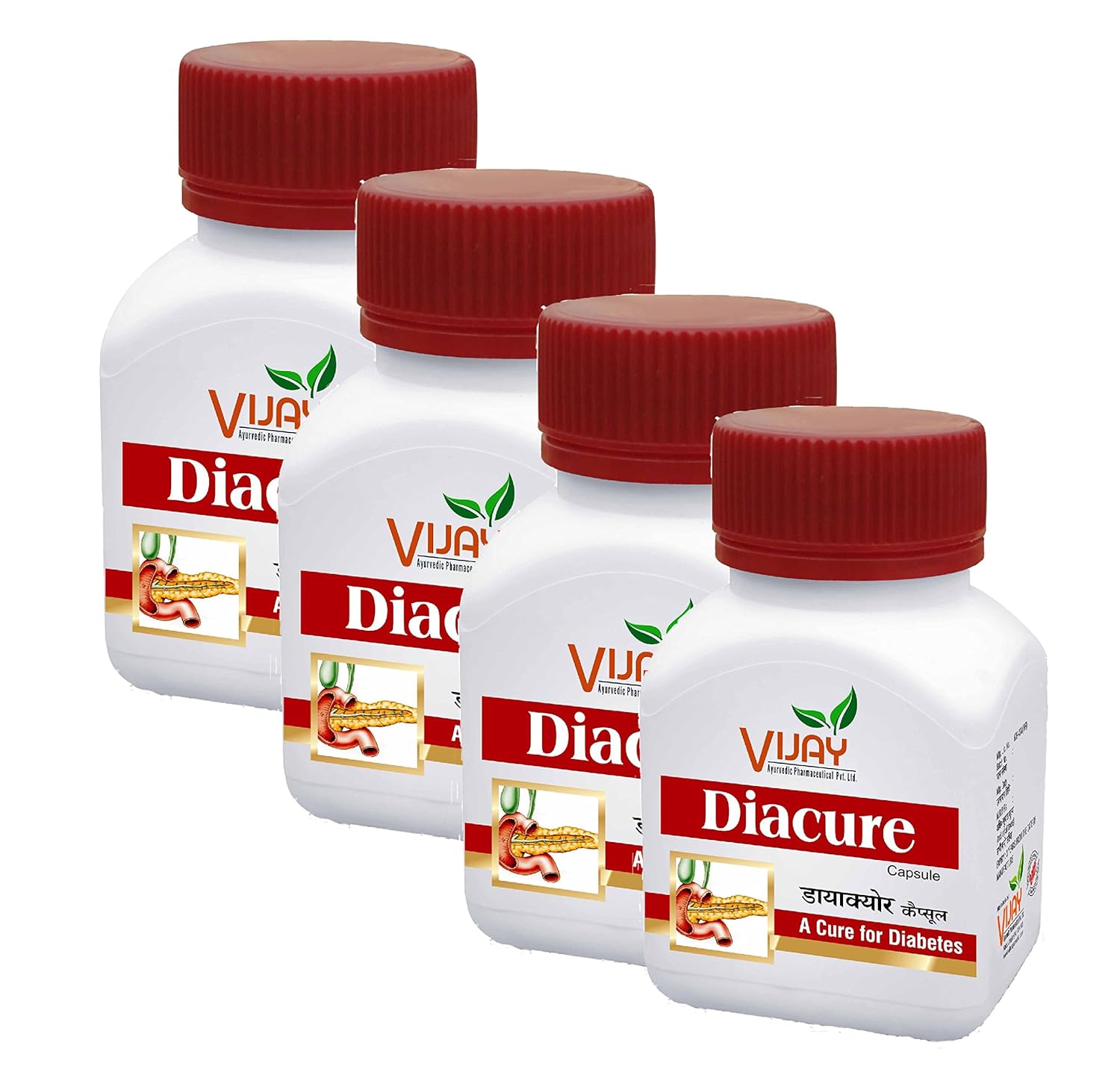 Buy Vijay Ayurvedic Diacure (Bimonthly Pack of 4) (100% Natural ...