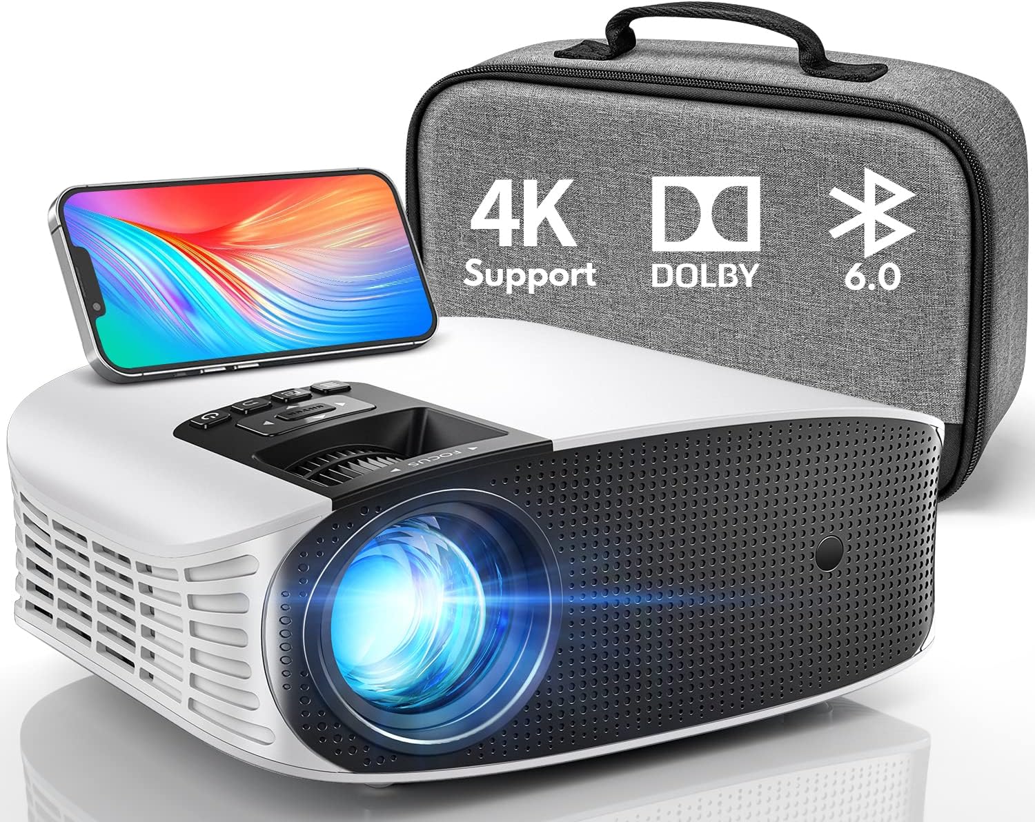 Amazon.com: Projector with 5G WiFi and Bluetooth, 15000L Full HD 1080P ...