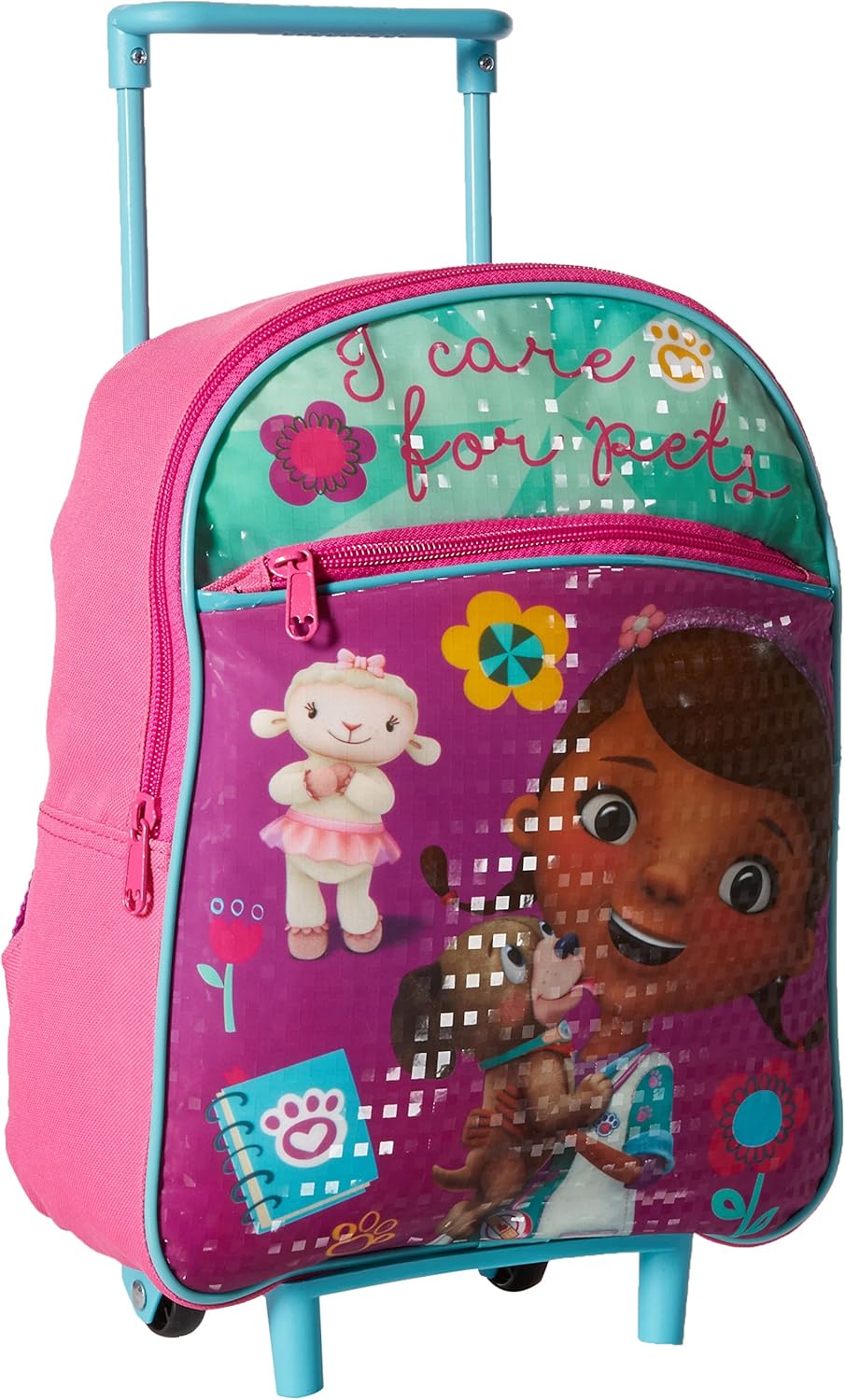 Amazon.com | Disney Girls' Doc Mcstuffins 12 Inch Rolling Backpack ...