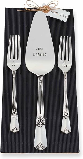 Amazon.com | Mud Pie Wedding Cake Server Set: Cake, Pie & Pastry Servers