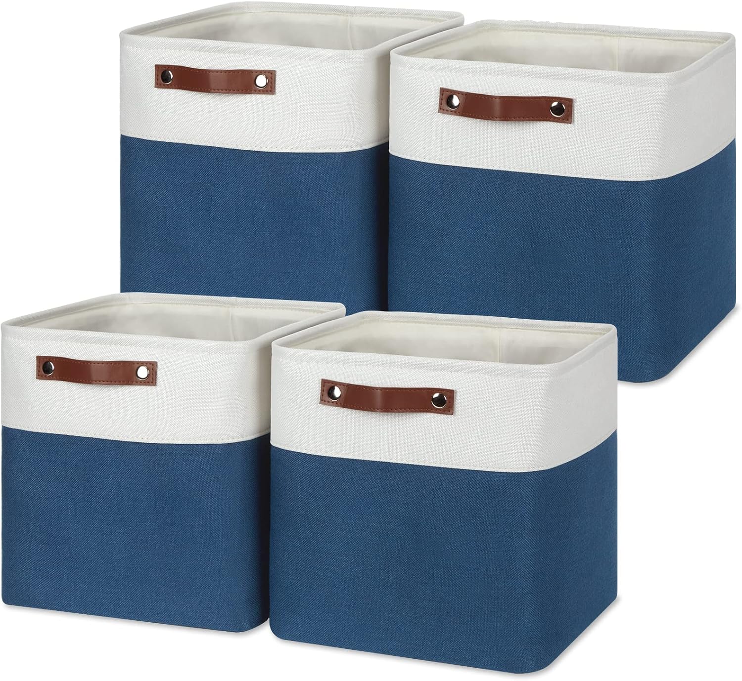 Amazon.com - Temary Fabric Storage Cubes 4Pack Blue Fabric Storage ...