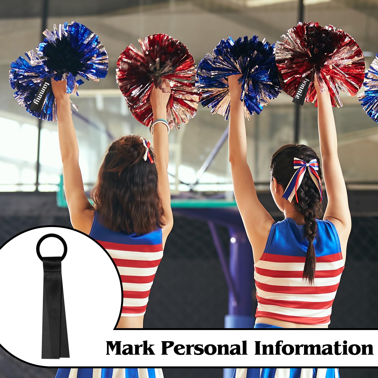 Snapklik.com : VAIPI 48 Pcs Cheerleader Pom Poms Name Tags Cheerleading ...