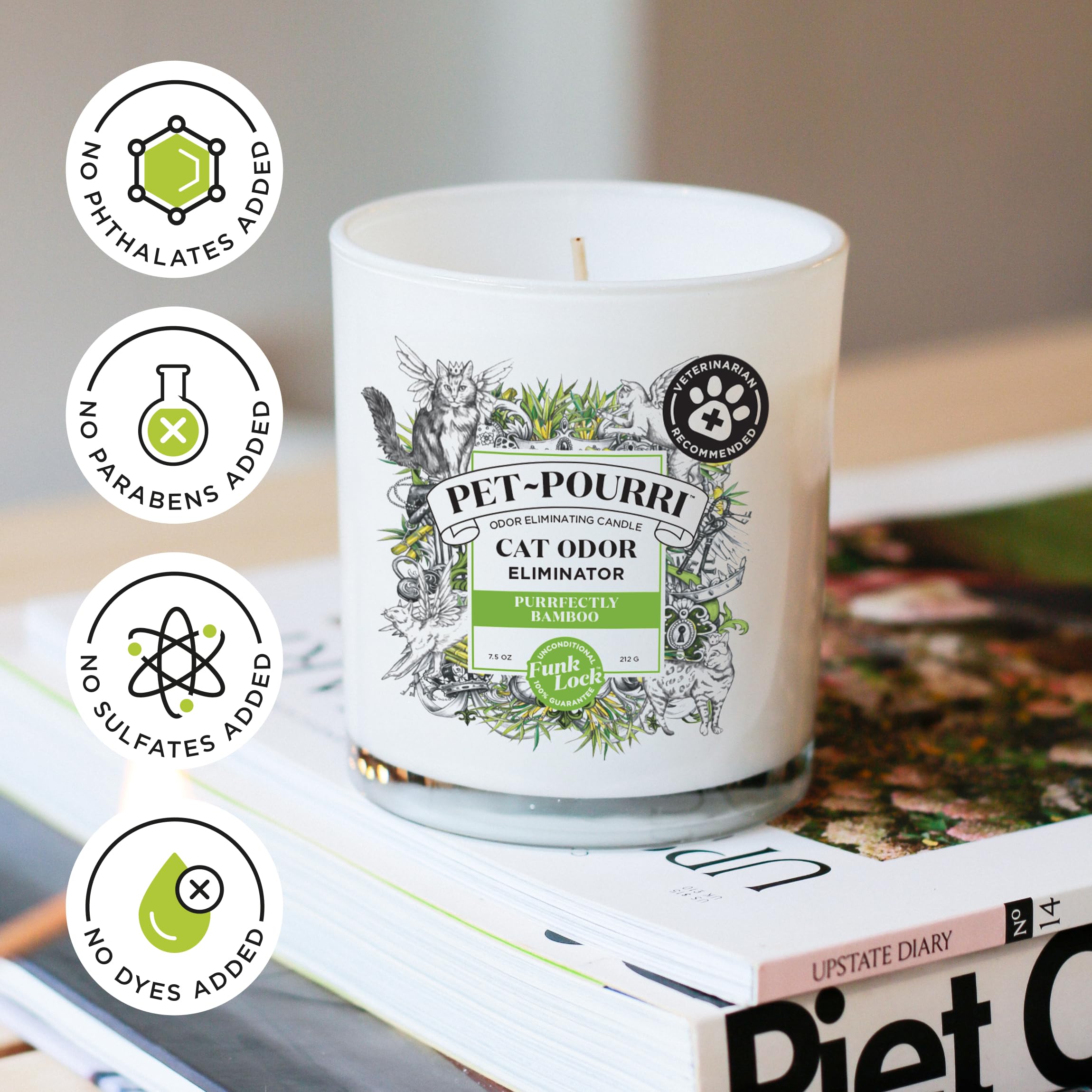 Snapklik.com : Pet-Pourri Purrfectly Bamboo Cat Deodorizer Candle Cat ...