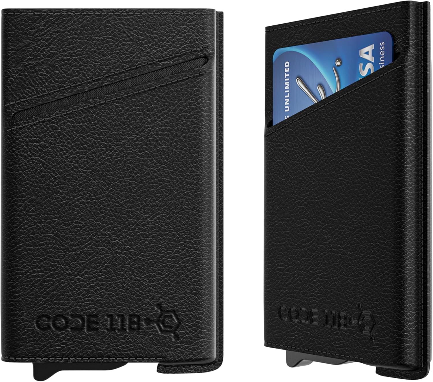 Amazon.com: CODE 118 Leather Carrying Case | Slim Minimalist Pop Up ...
