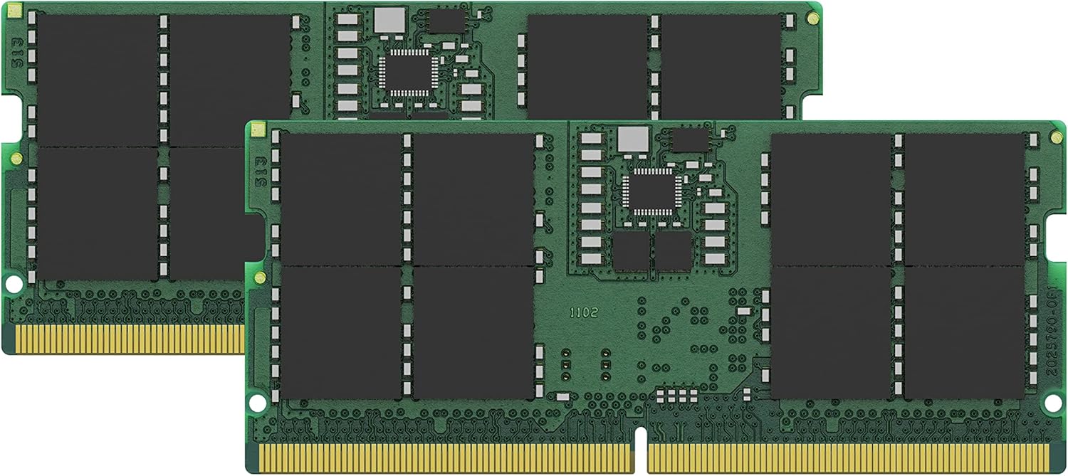Kingston Technology KCP548SS8K2-32 DDR5 Laptop Memory, 4800MT/S, 16GB x ...