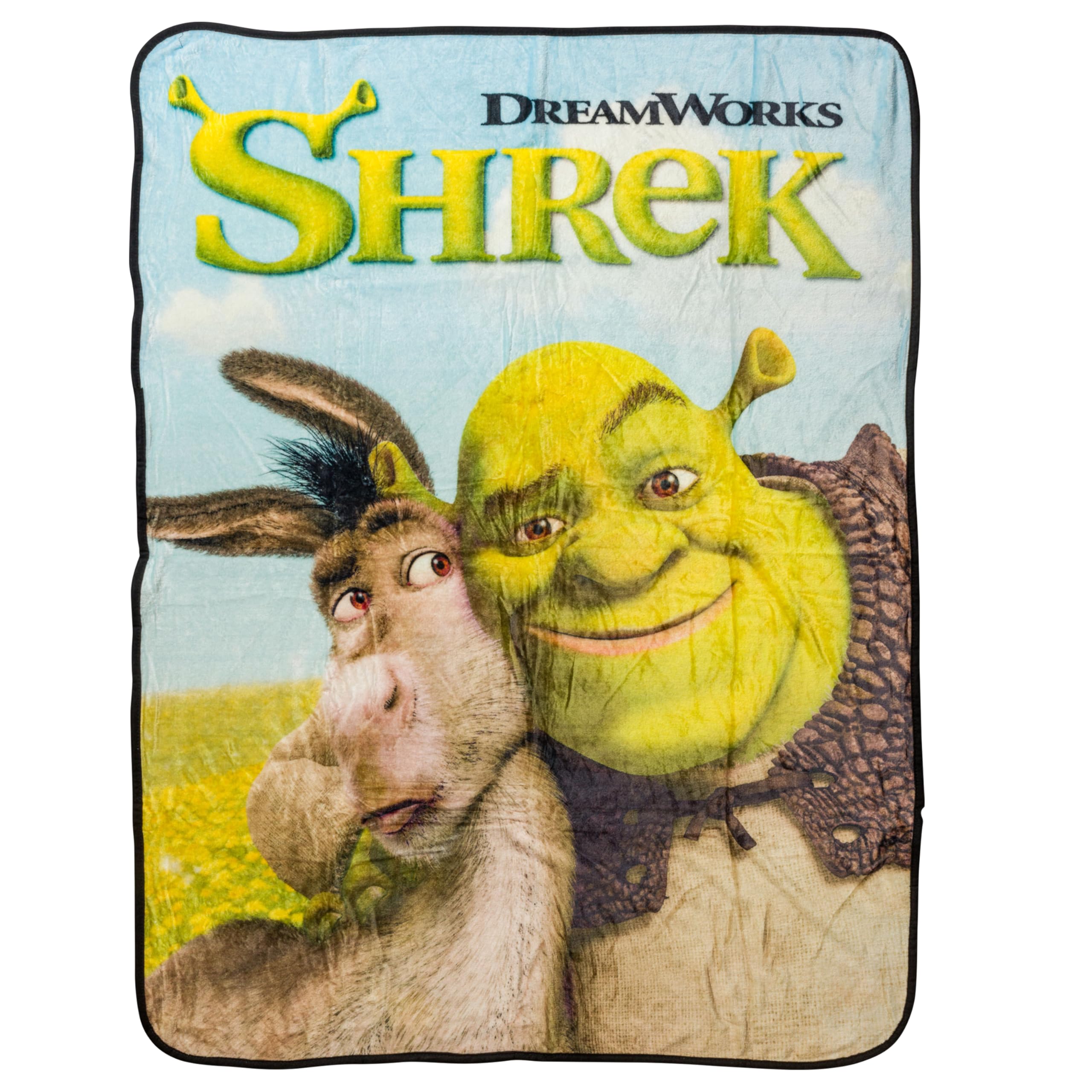 Amazon.com: Silver Buffalo Shrek Donkey and Shrek Hugging 45" x 60 ...