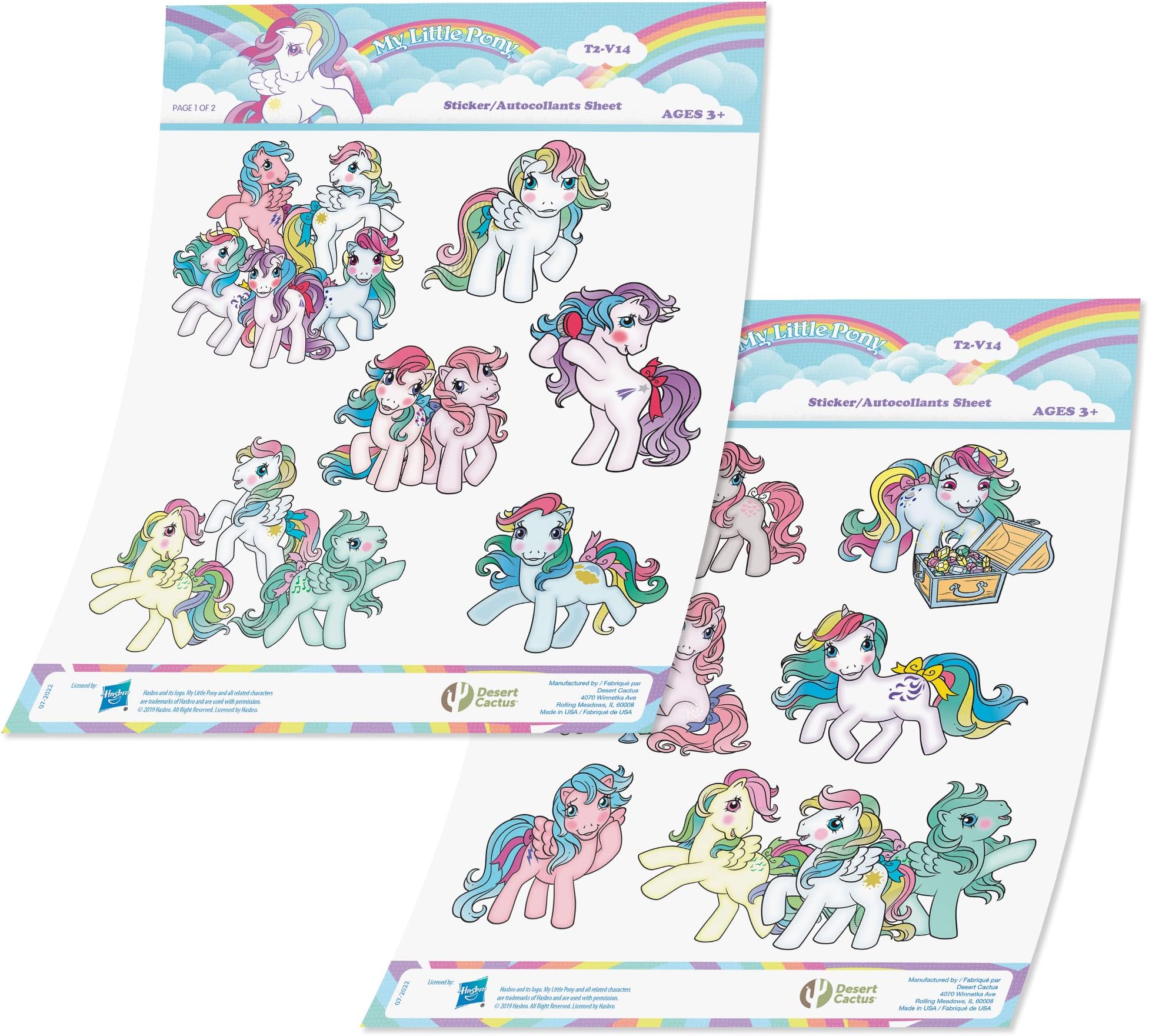 Amazon.com: My Little Pony Retro Rainbow 50ct Vinyl Large Deluxe ...