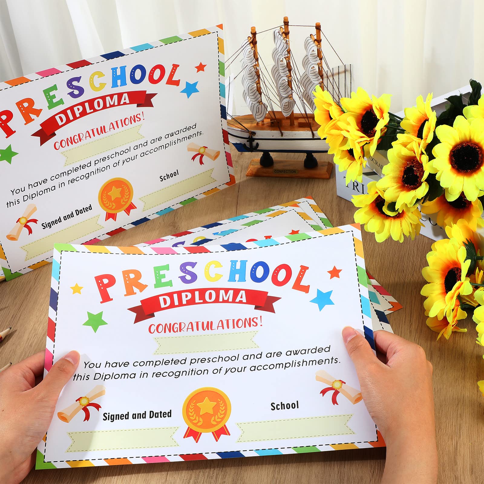 Preschool Graduation Certificate 2025 80 Pcs Preschool Graduation ...