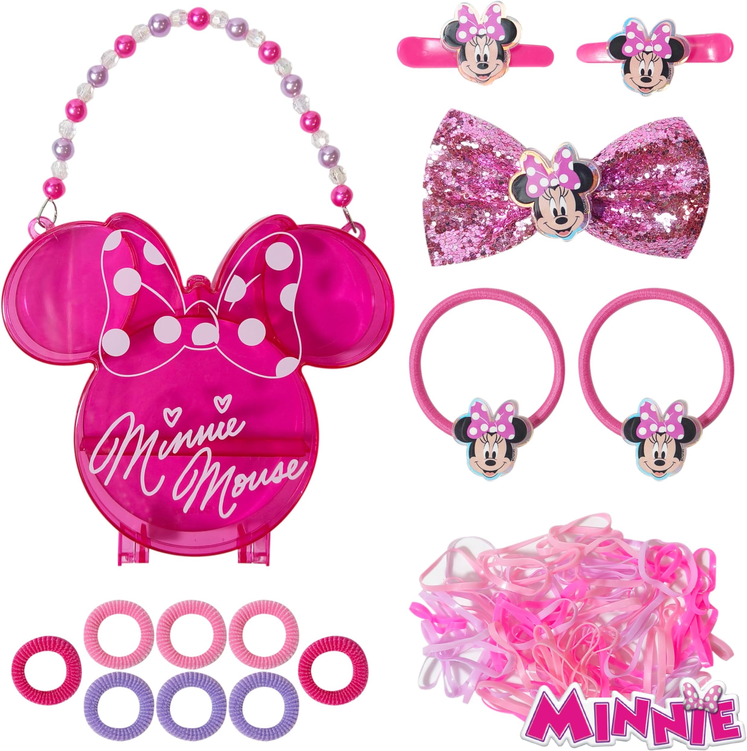 Amazon.com : LUV HER Disney Junior Minnie Hair Bows For Girls - One ...