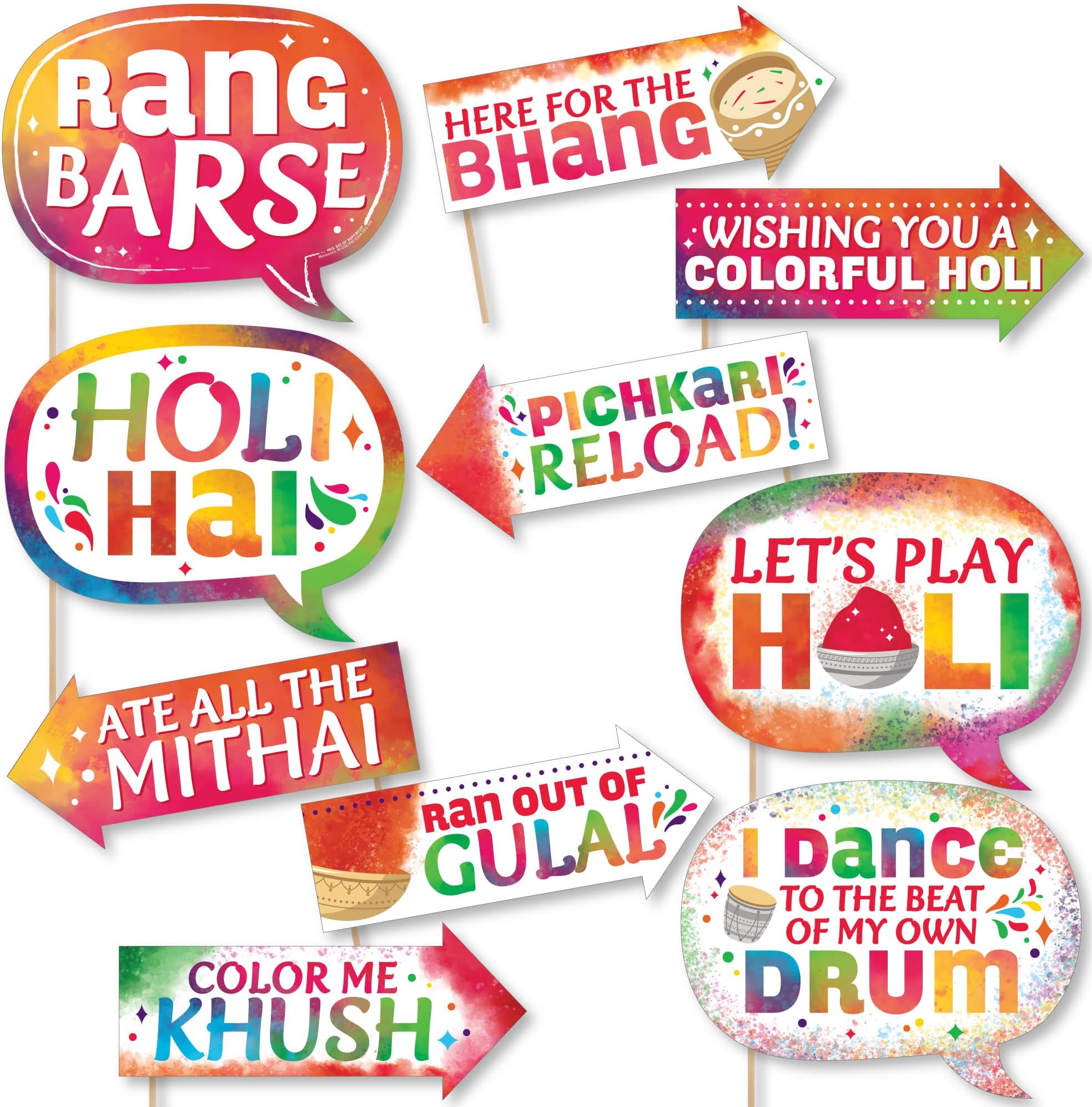 Amazon.com: Sayglossy 60 Pcs Holi Classroom Bulletin Board Decorations ...