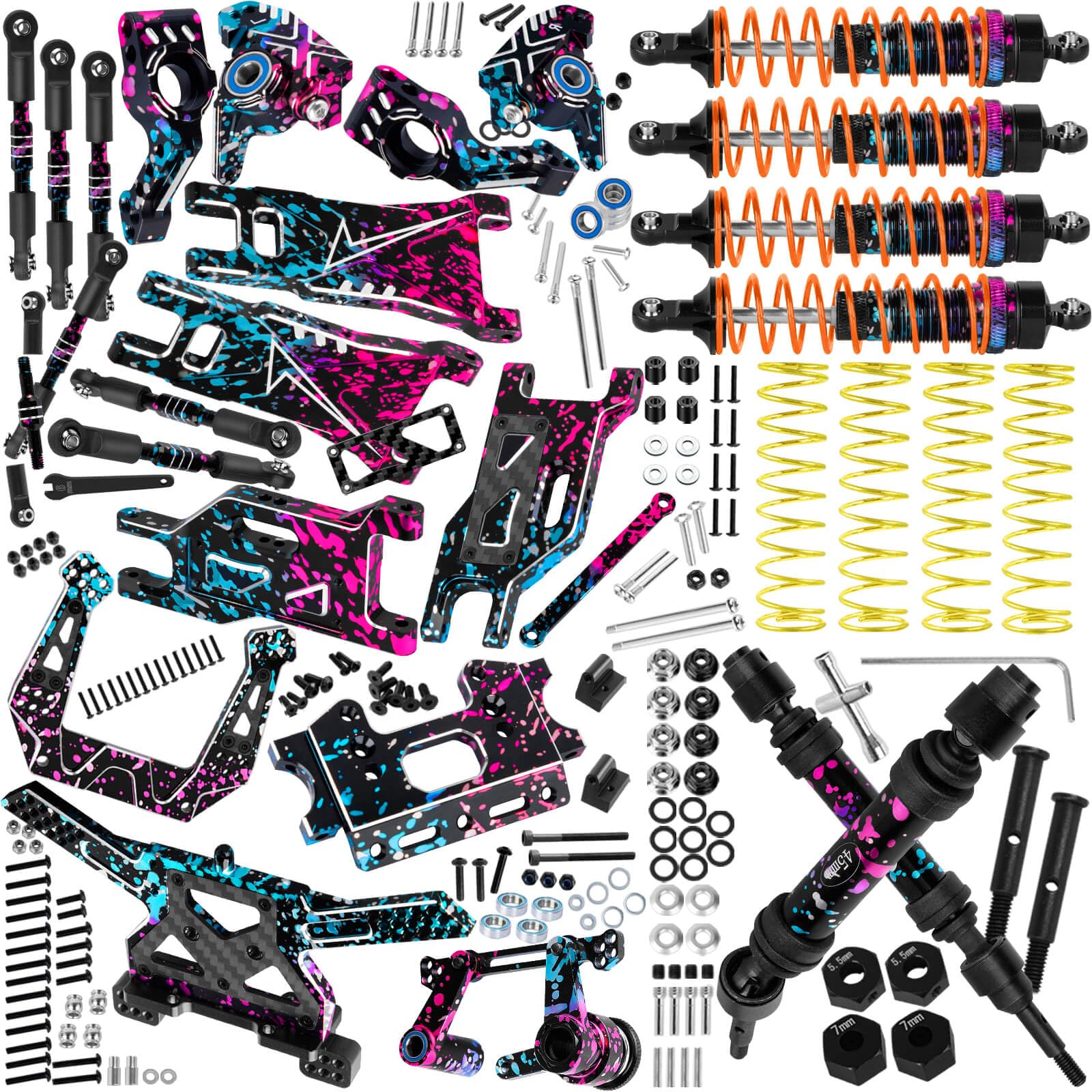 Amazon.com: BRCatWPark RC Upgrades Part for 1/10 Slash 2WD,Suspension Arm,Shock Absorber,Drive ...