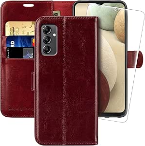 Amazon.com: MONASAY Wallet Case Compatible for Galaxy A14 5G, [Included Glass Screen Protector ...