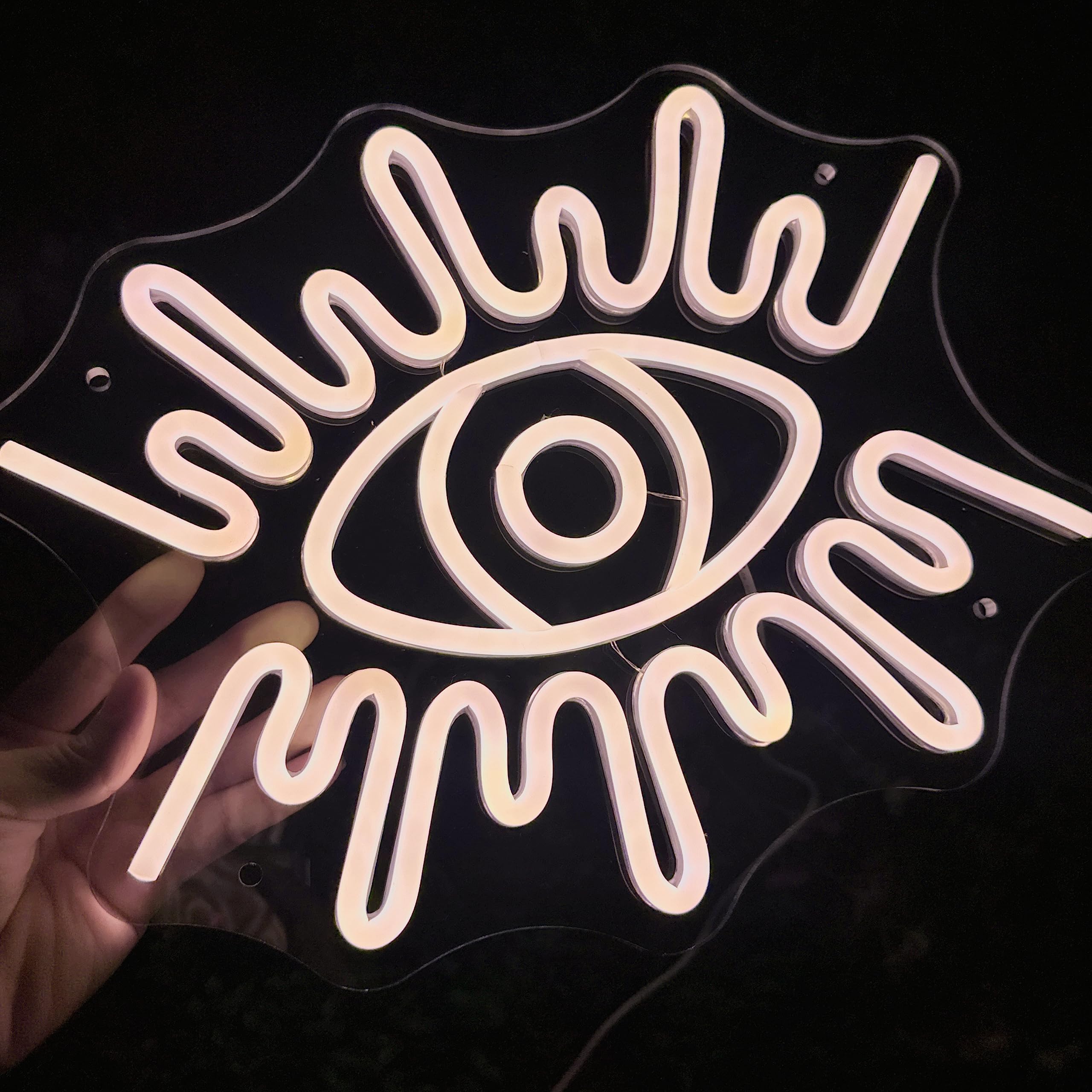 Amazon.com : Evil Eyes Neon Sign LED Light Signs for Wall Decor, Lashes ...